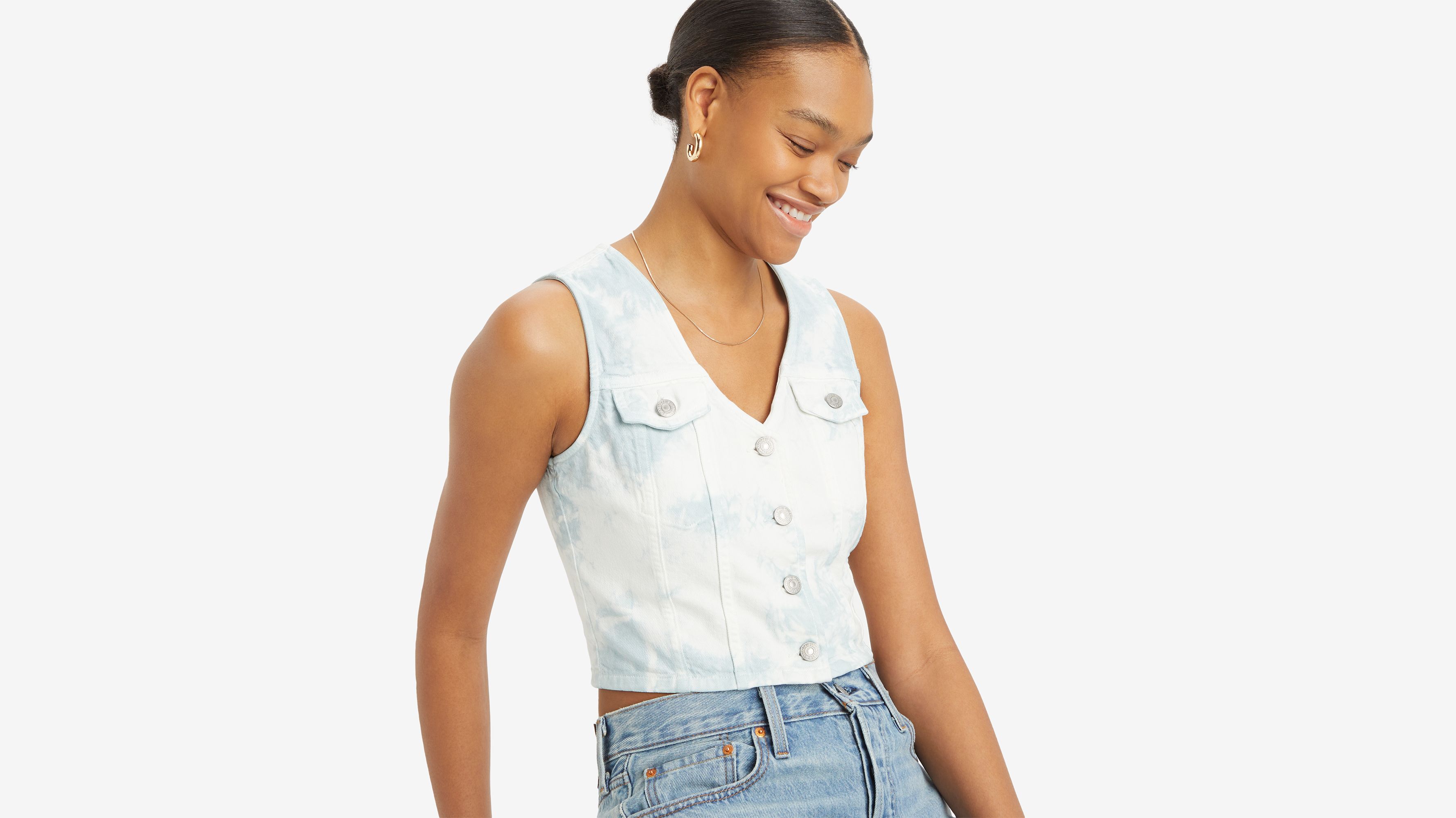 Bella Denim Corset - Cream | Levi's® NO