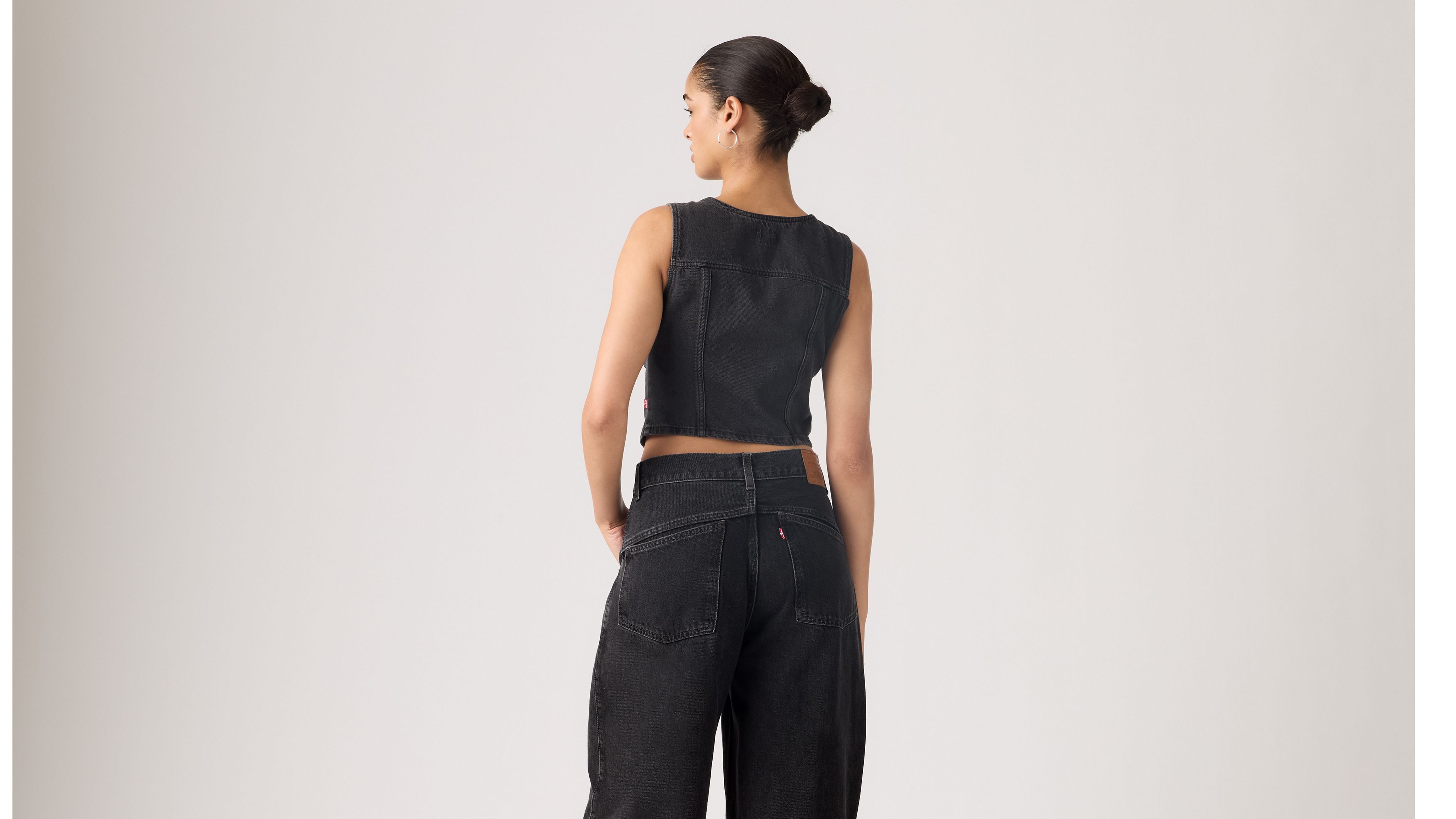 Bella Lightweight Denim Corset - Black | Levi's® RO