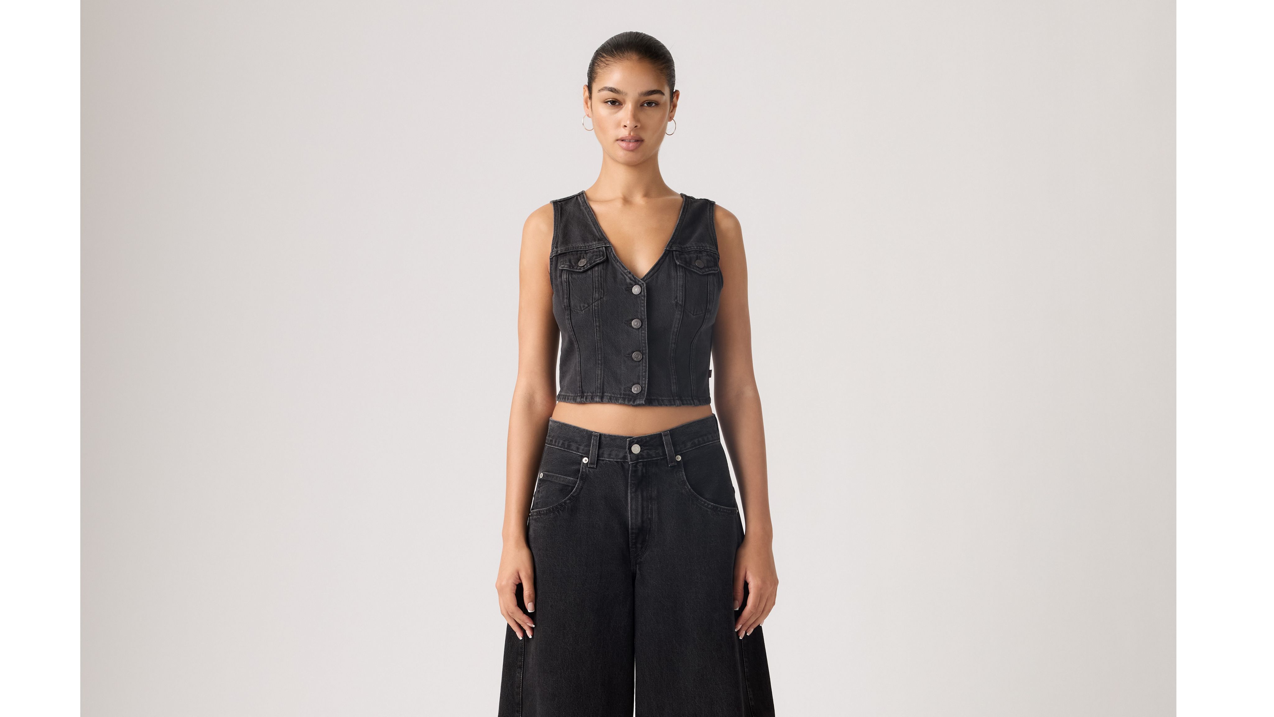 Bella Lightweight Denim Corset - Black | Levi's® DK