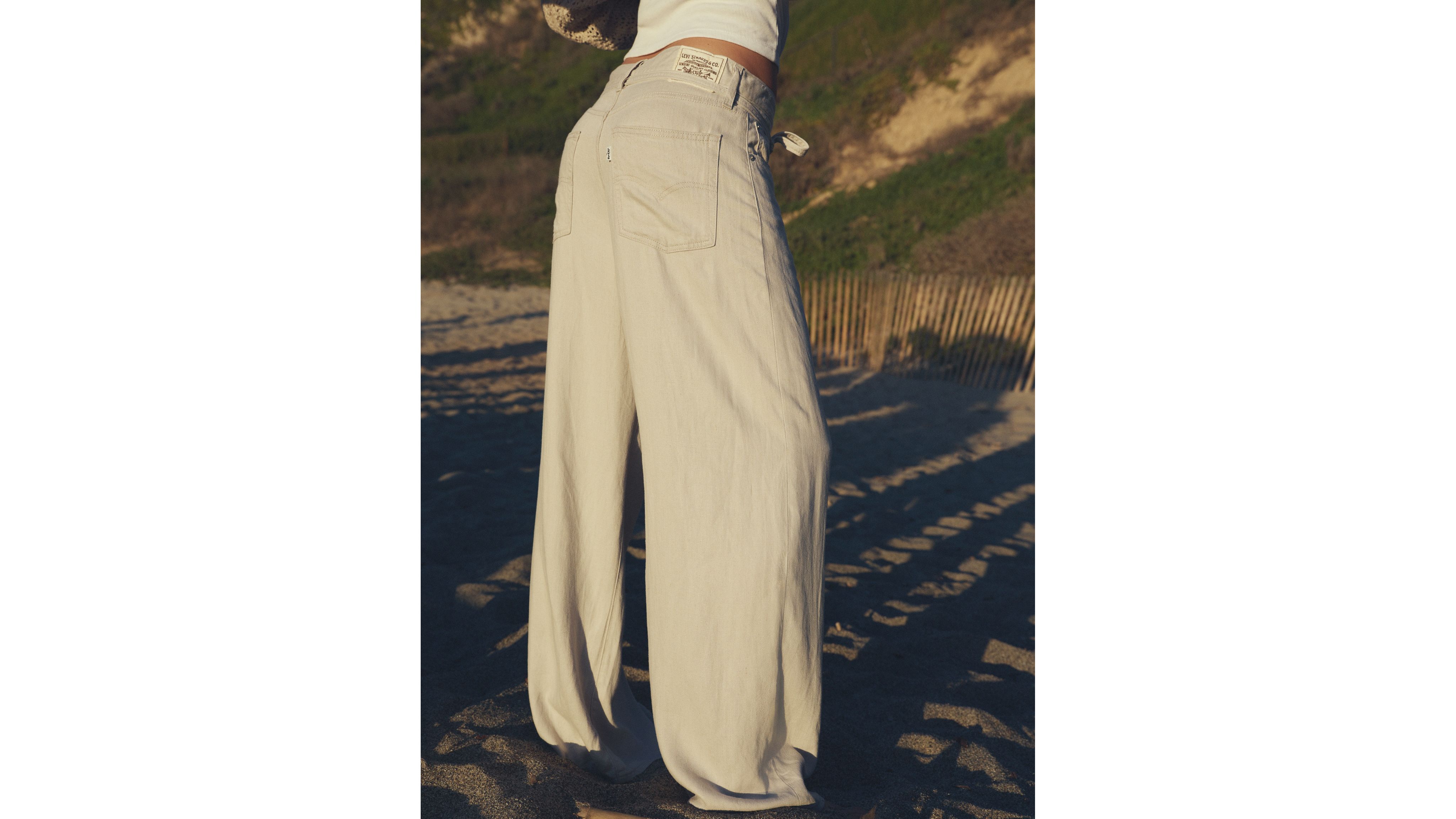 Xl Baggy Straight Linen Blend Women's Pants - Grey | Levi's® US