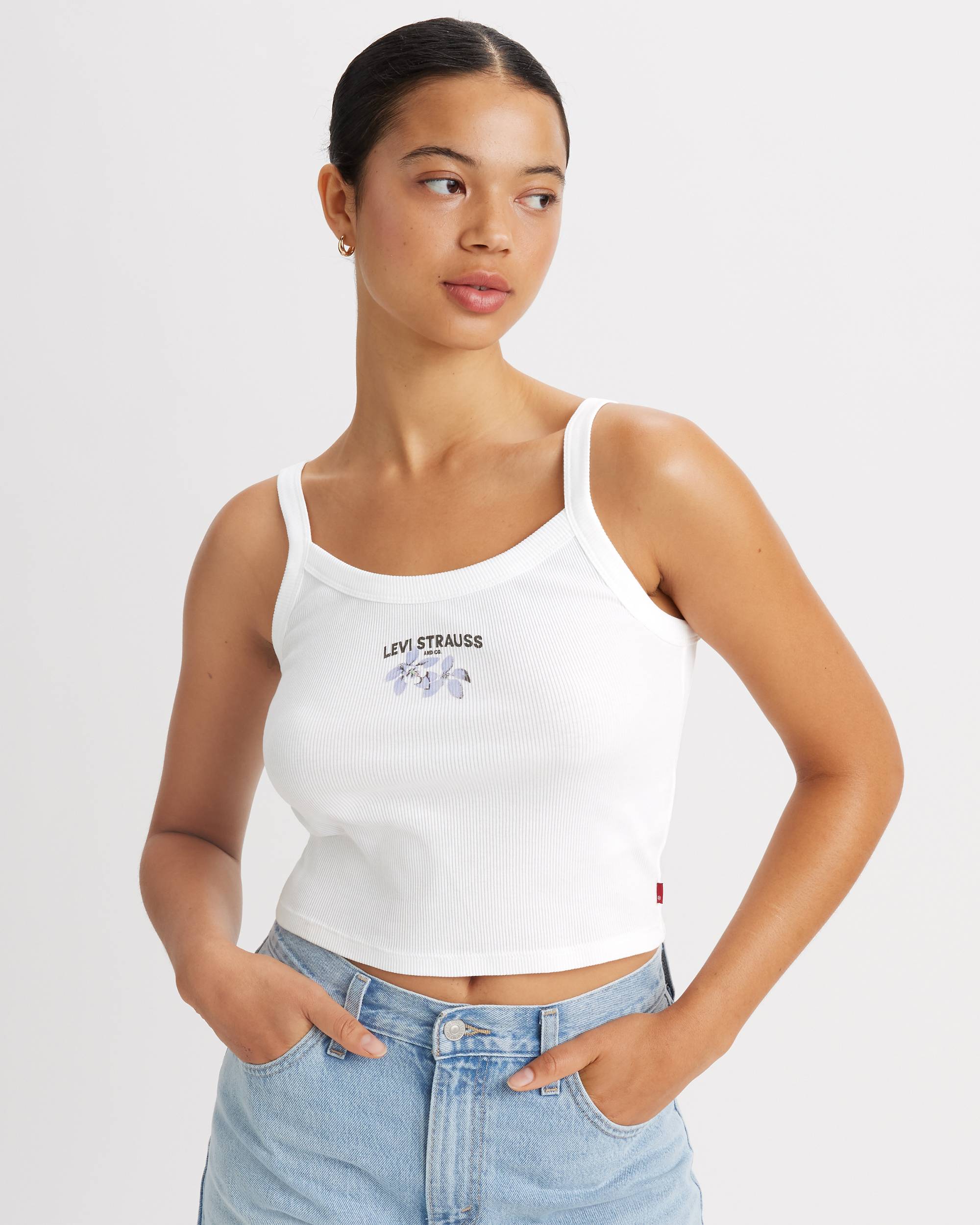 Graphic Essential Sporty Tank Top - White | Levi's® US Graphic Essential Sporty Tank Top - White | Levi's® US