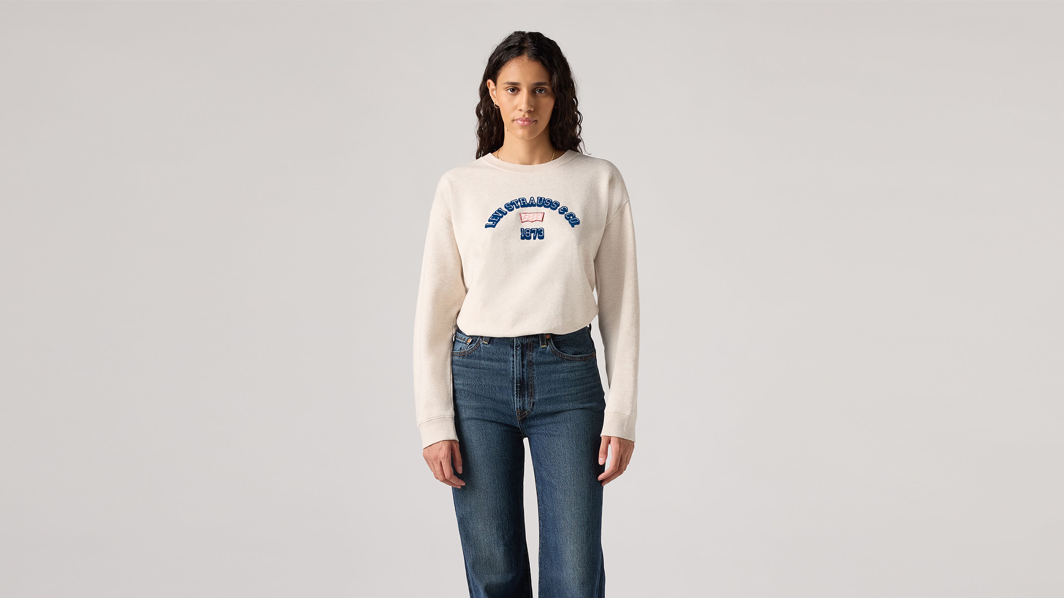 Sudadera De Cuello Redondo Estampada Everyday - Neutral | Levi's® ES