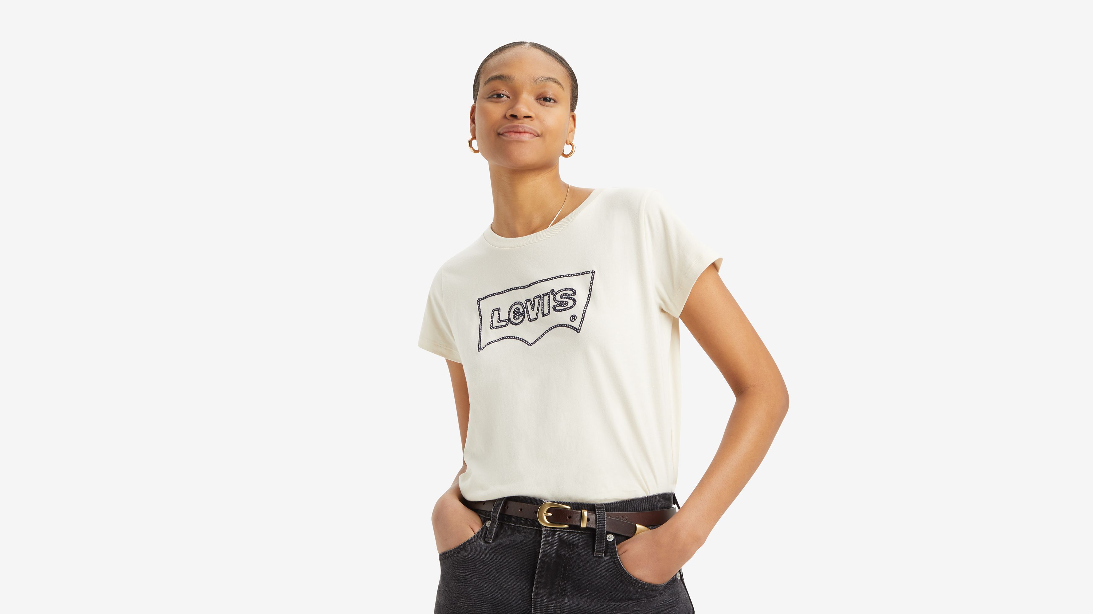 Graphic Boxy Tee - Cream | Levi's® GE