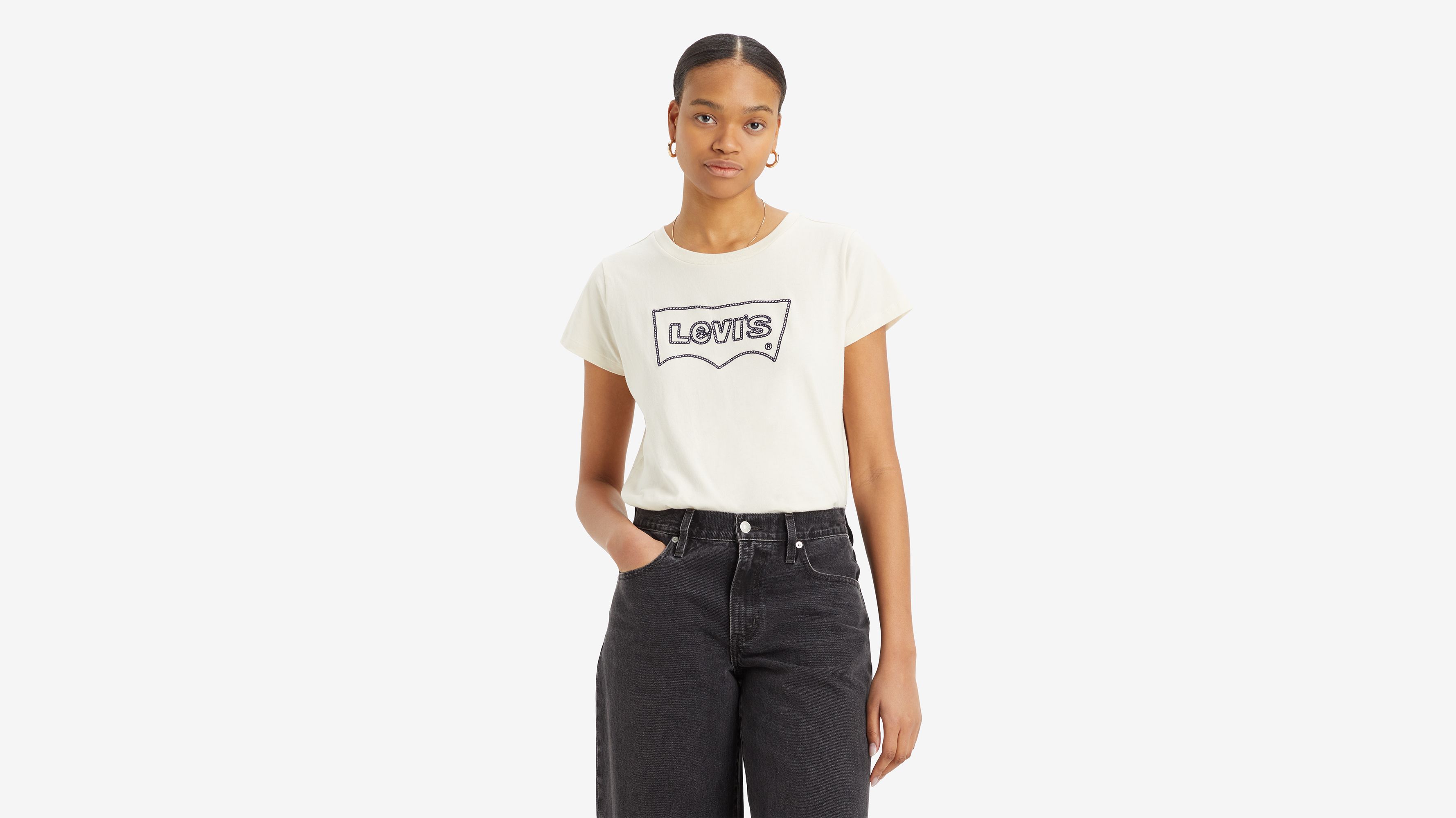 Graphic Boxy Tee - Cream | Levi's® LU
