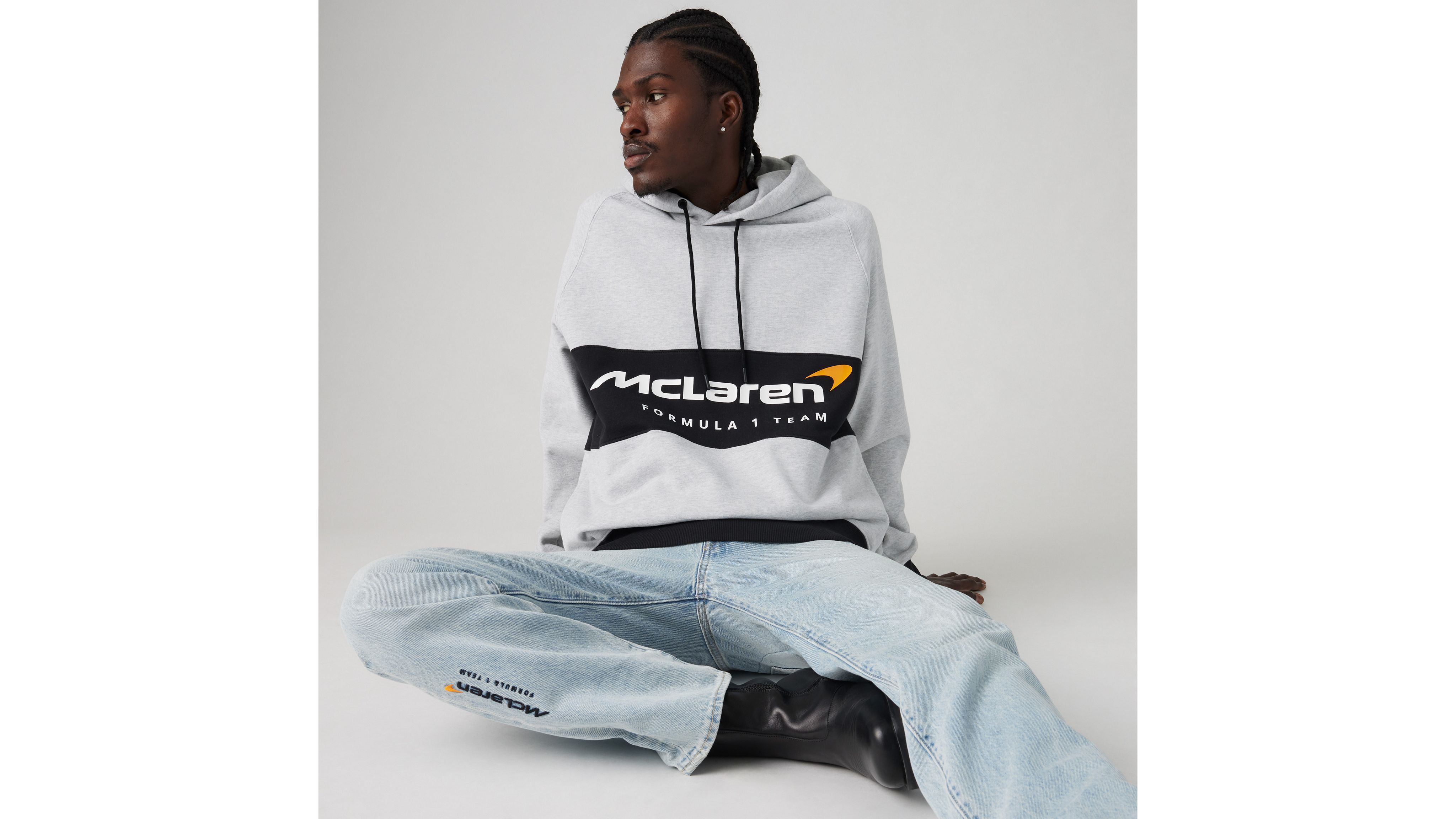 Levi's® X Mclaren Racing Fleece-huvtröja - Grå | Levi's® SE