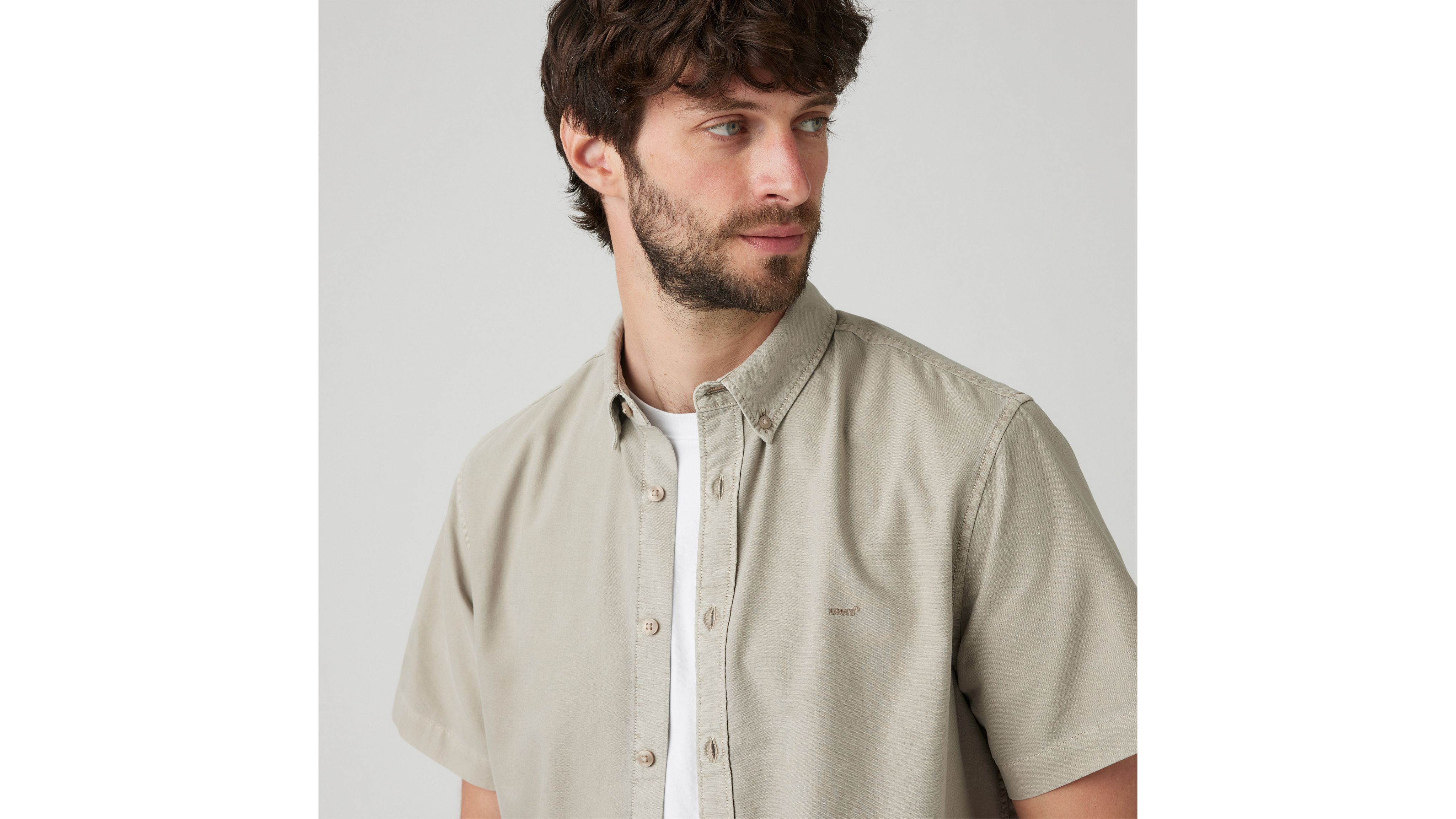 Short Sleeve Authentic Button-down Shirt - Khaki | Levi's® DE
