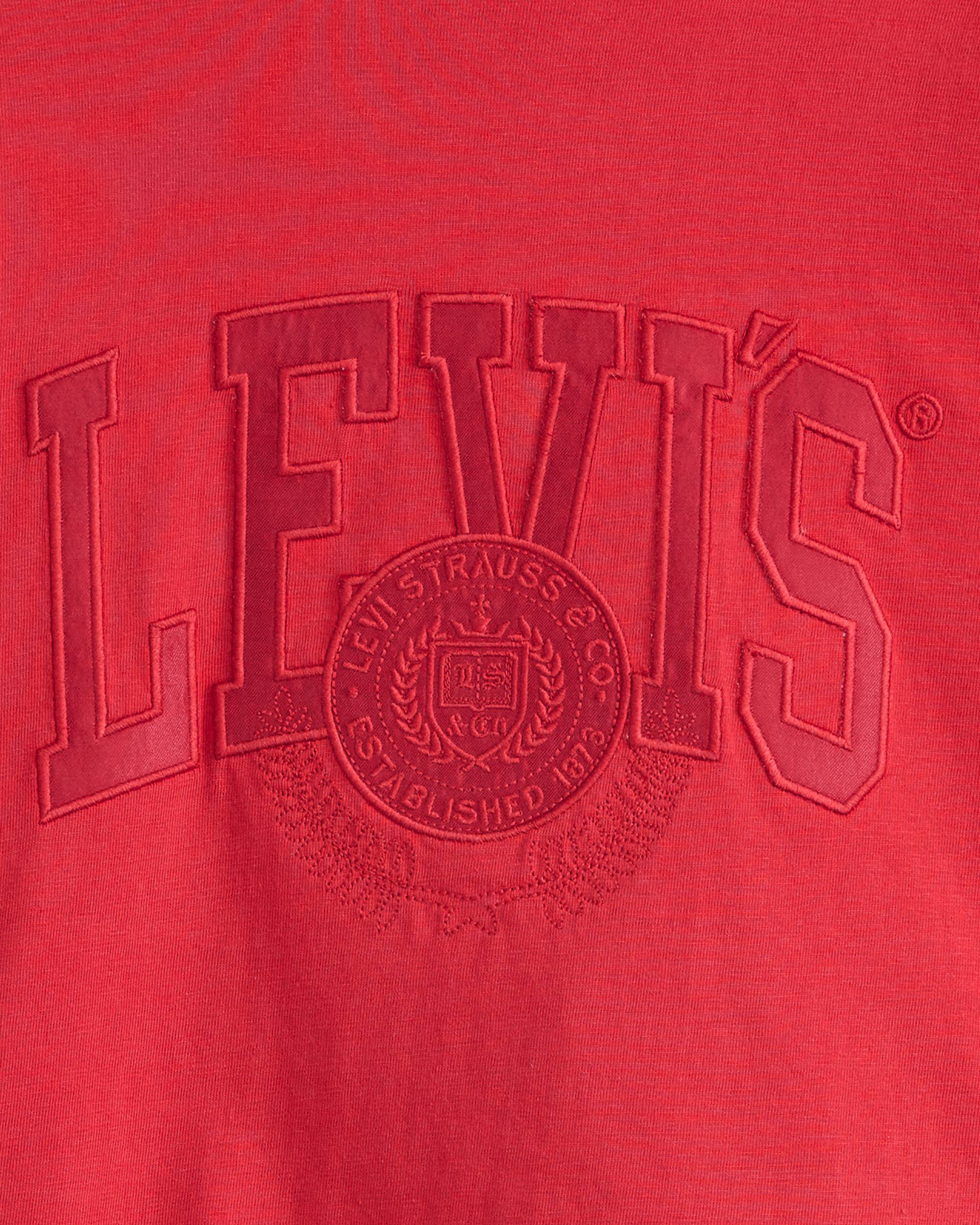 Cropped Long Sleeve Football T-shirt - Red | Levi's® US Cropped Long Sleeve Football T-shirt - Red | Levi's® US