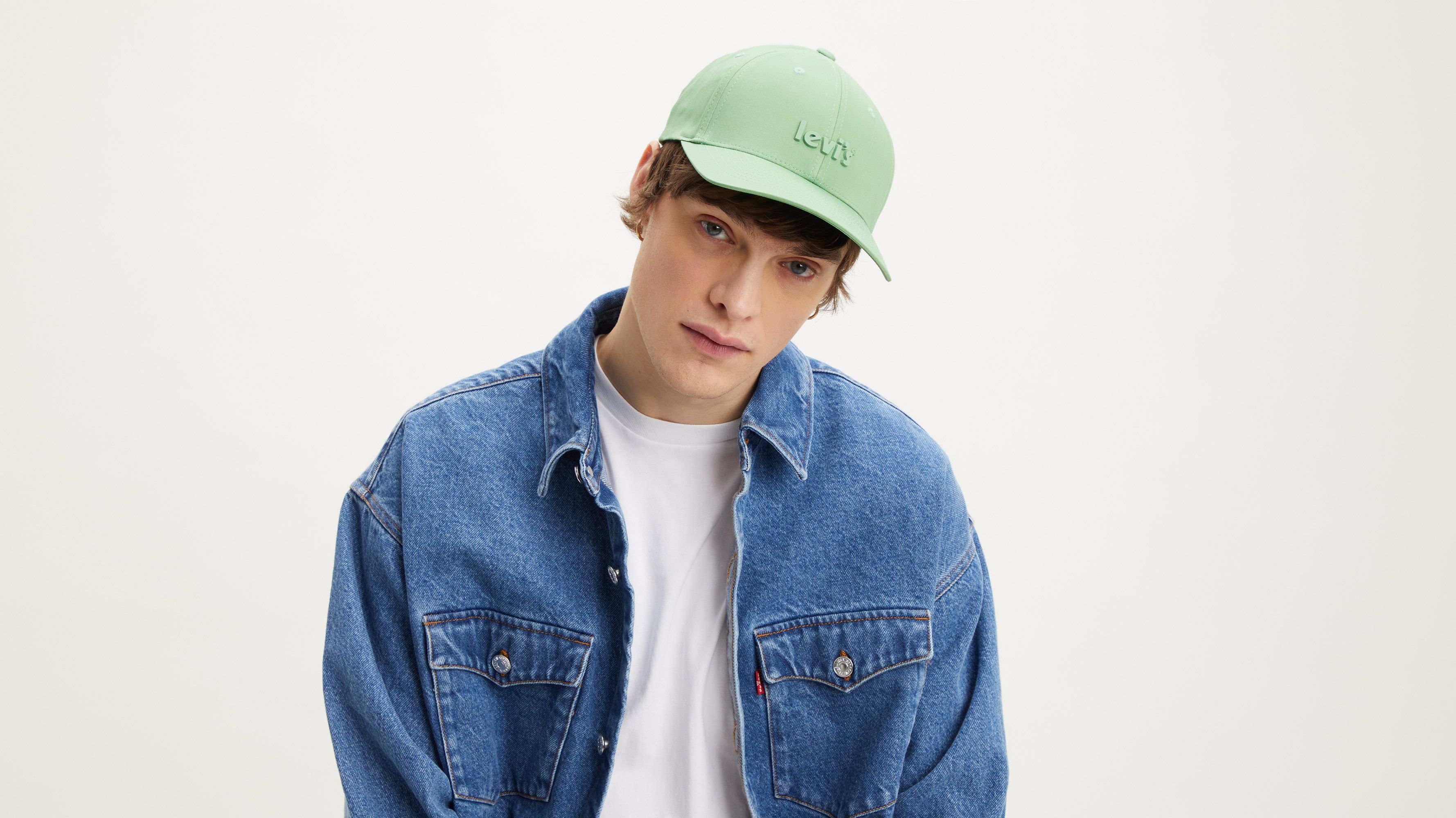 Casquette De Baseball Flexfit® À Logo Poster - Vert | Levi's® FR