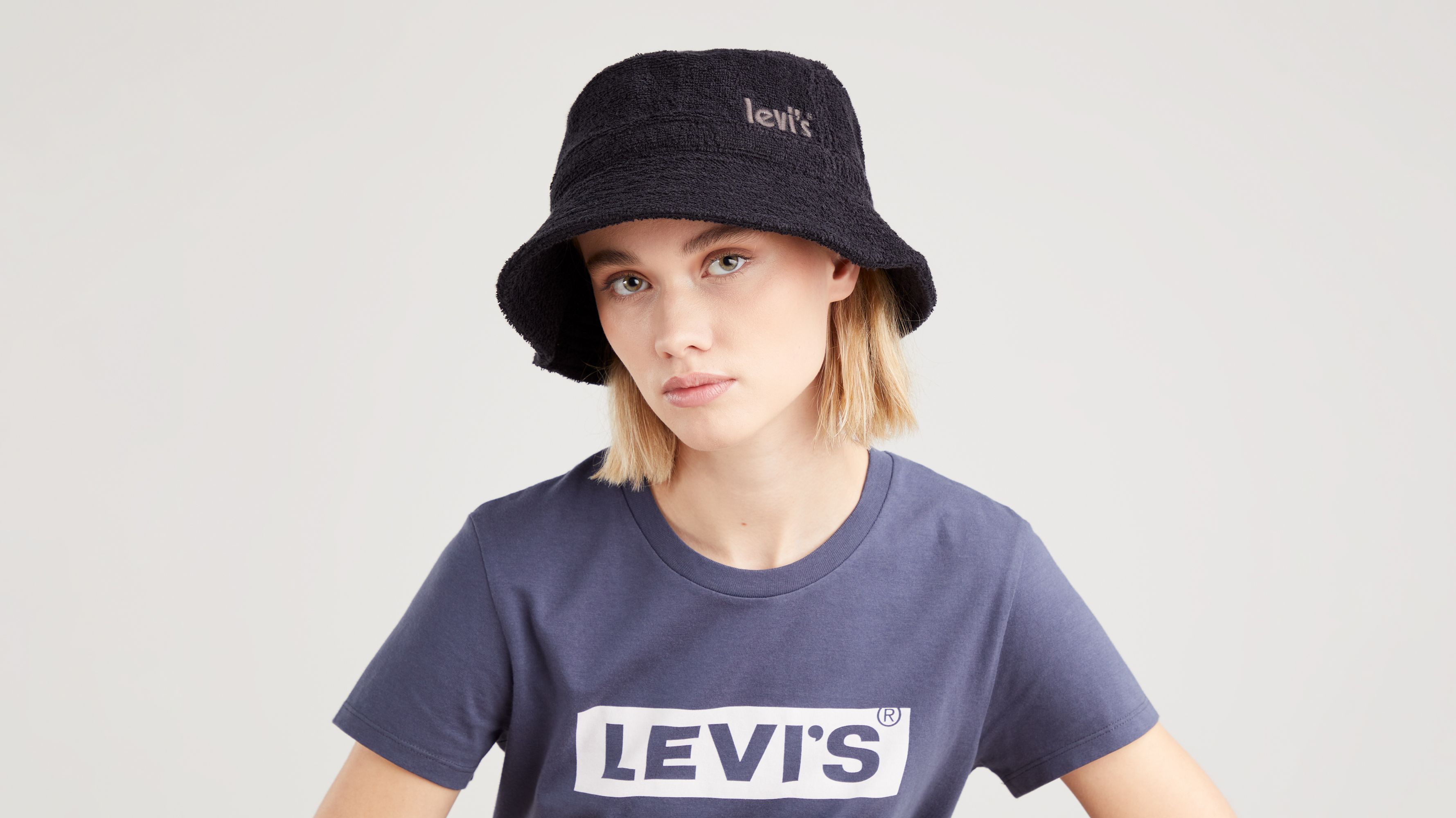 Poster Logo Terry Bucket Hat - Black | Levi's® US