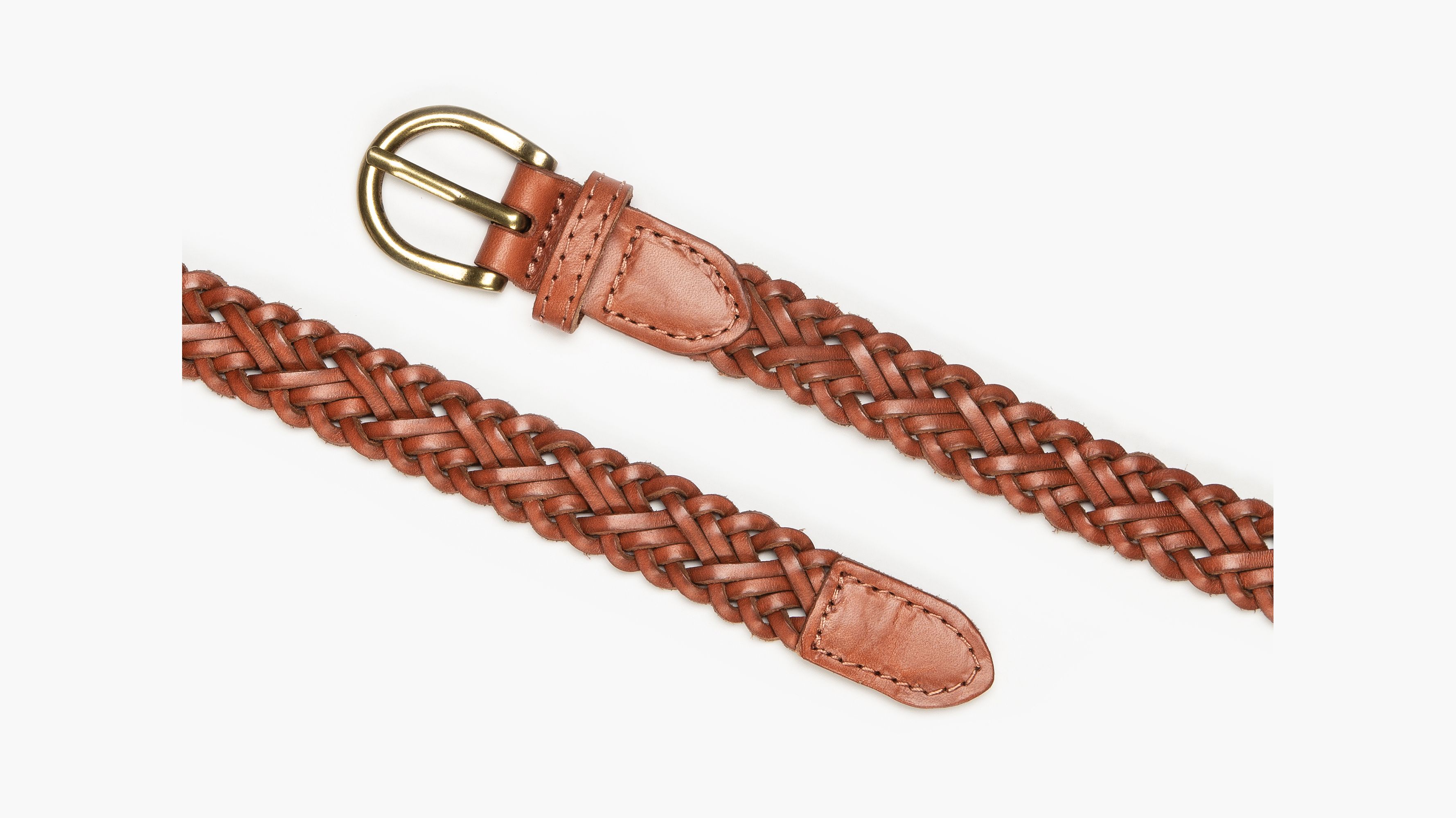 Leather Braided Belt - Orange | Levi's® IE