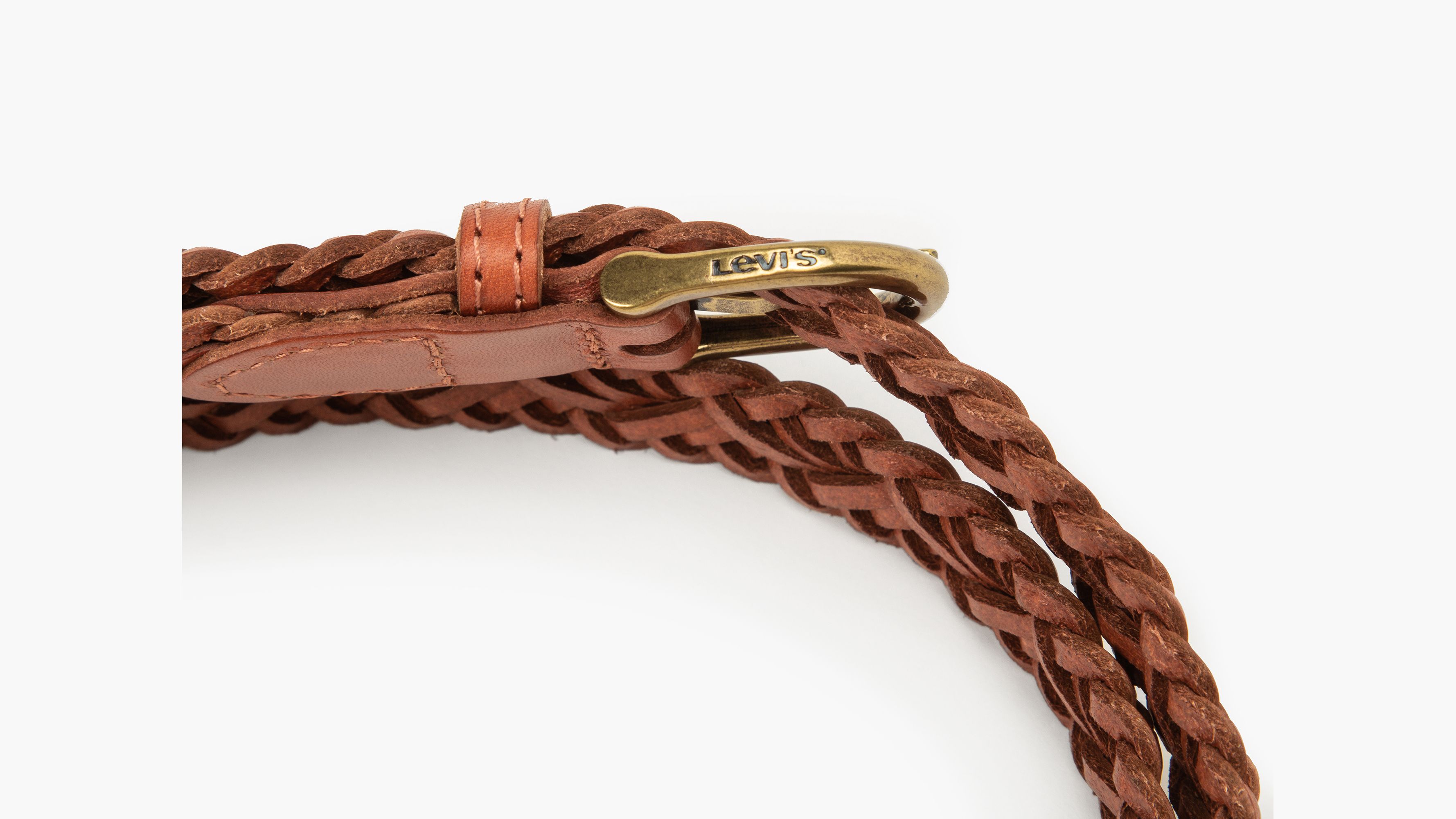 Leather Braided Belt - Orange | Levi's® ES