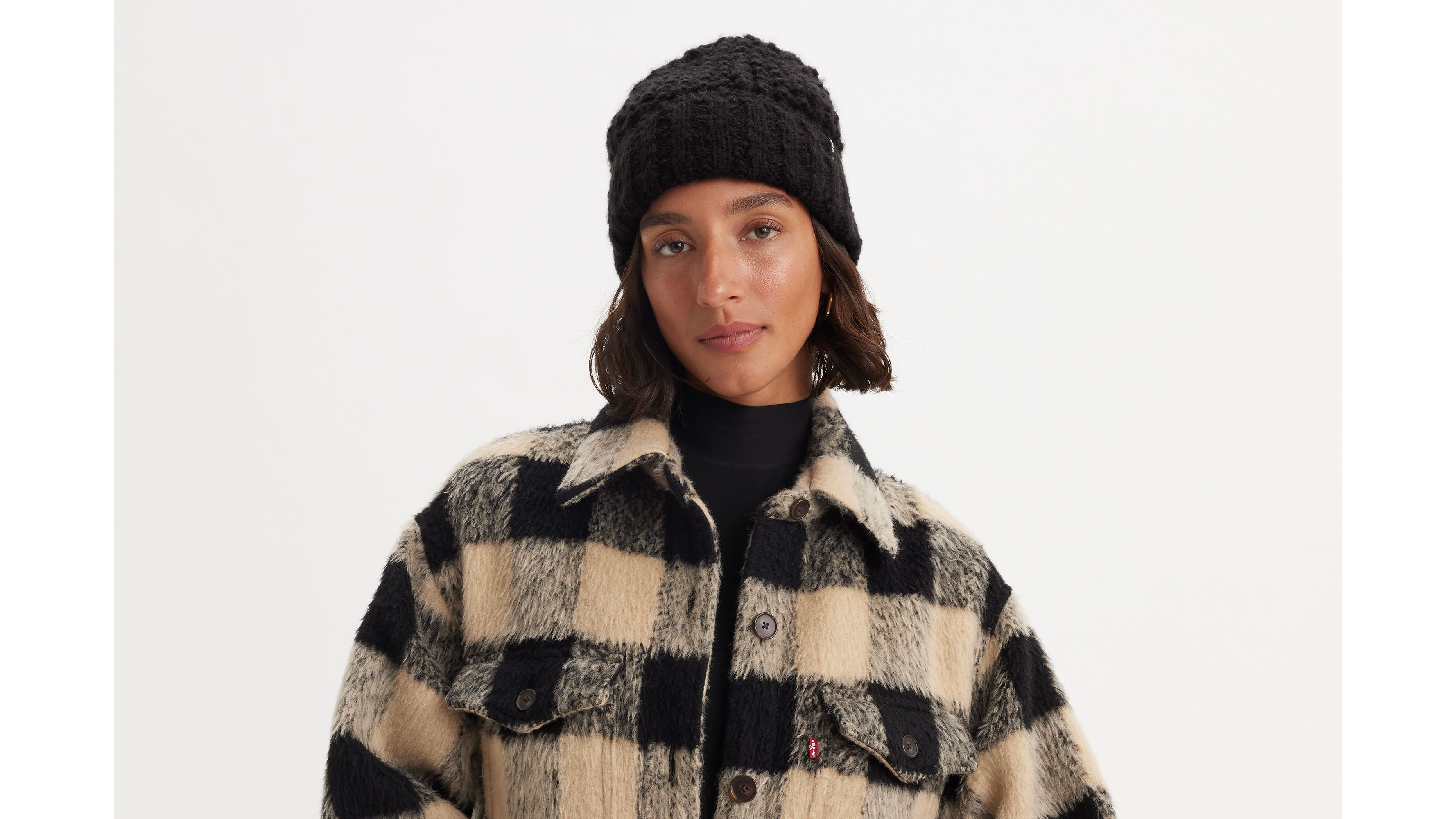 Textured Holiday Beanie - Black | Levi's® US