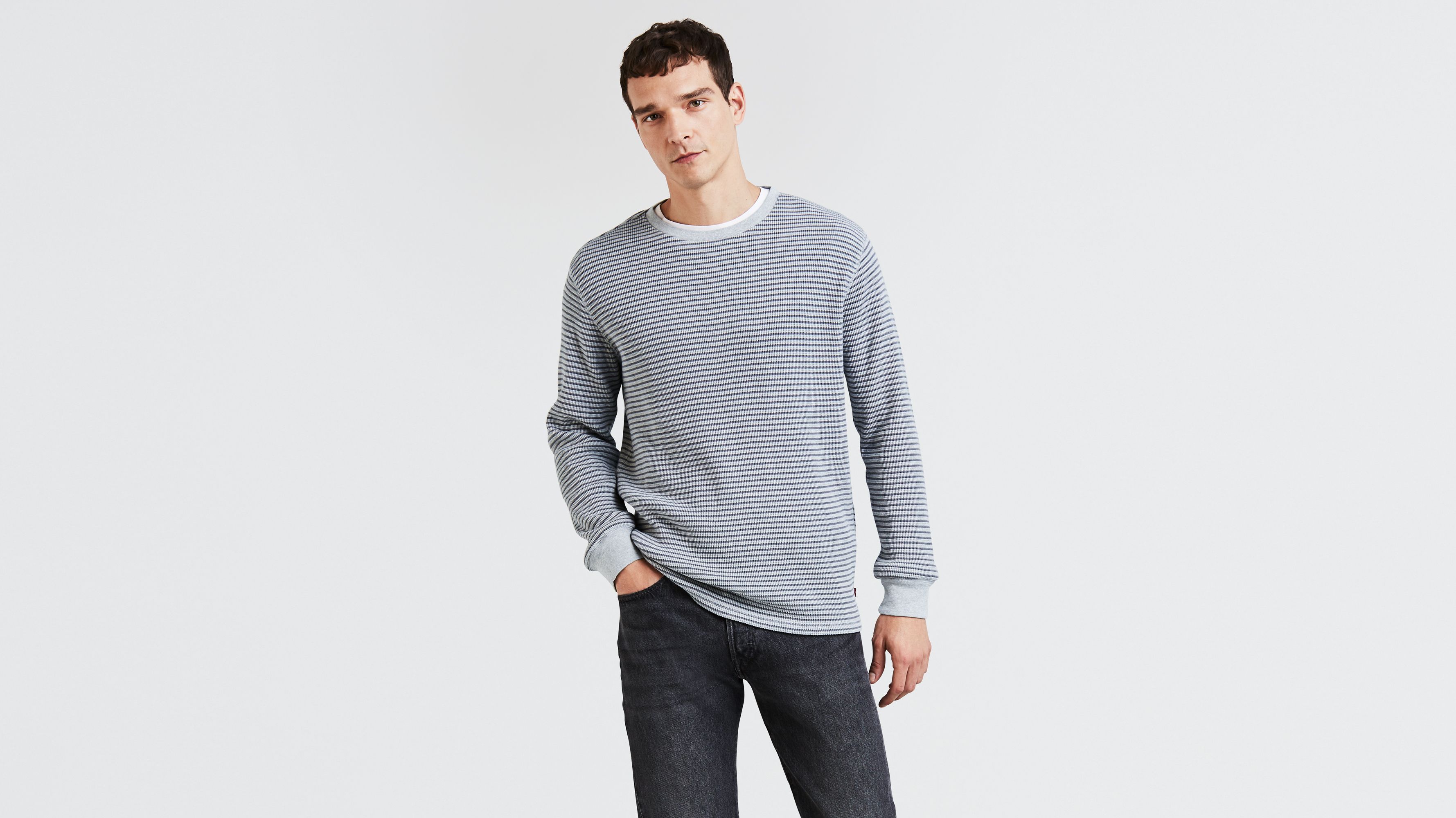 Thermal Crewneck Tee Shirt - Grey | Levi's® US