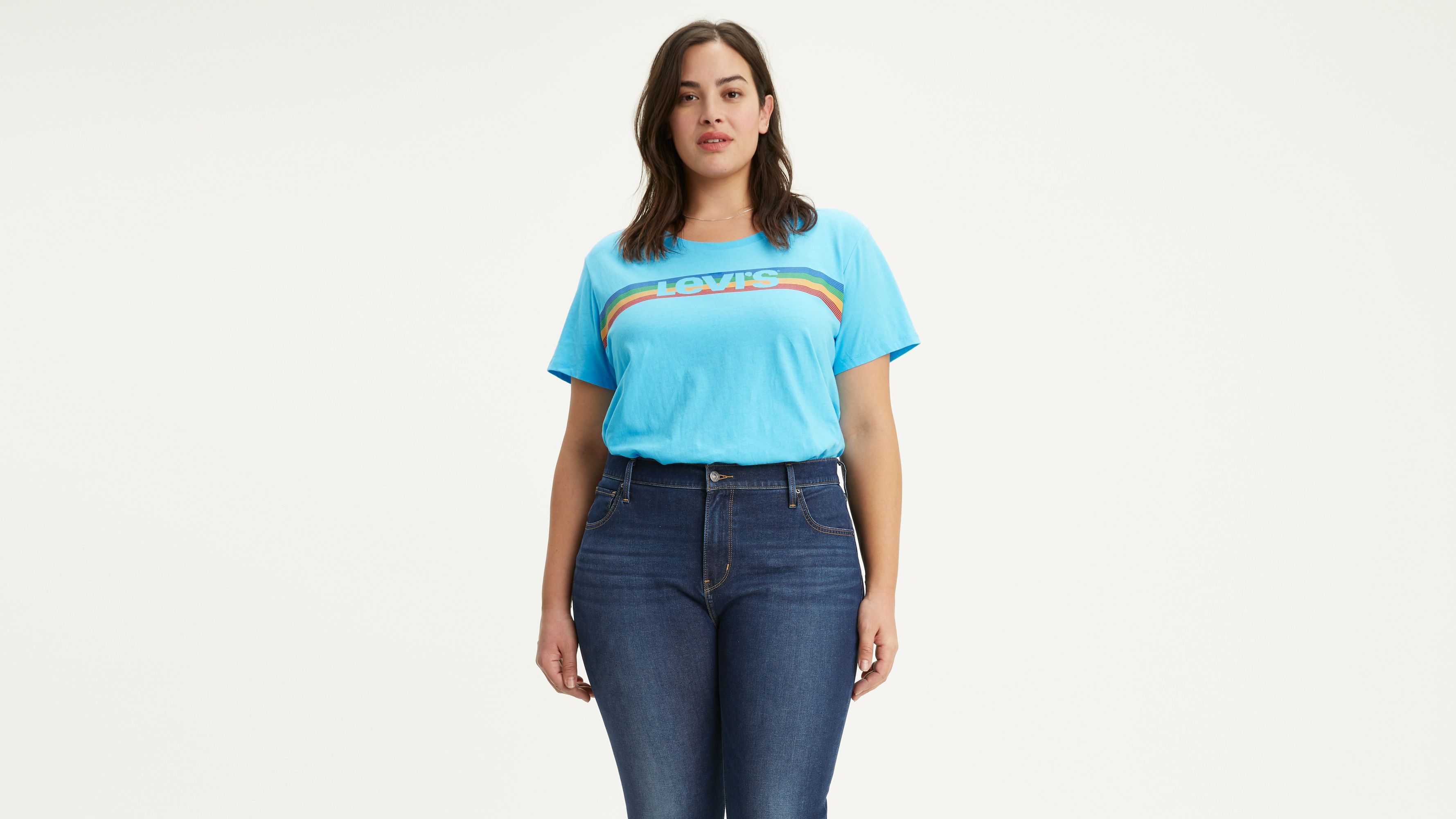 Chest Stripe Graphic Tee Shirt (plus Size) - Blue | Levi's® US