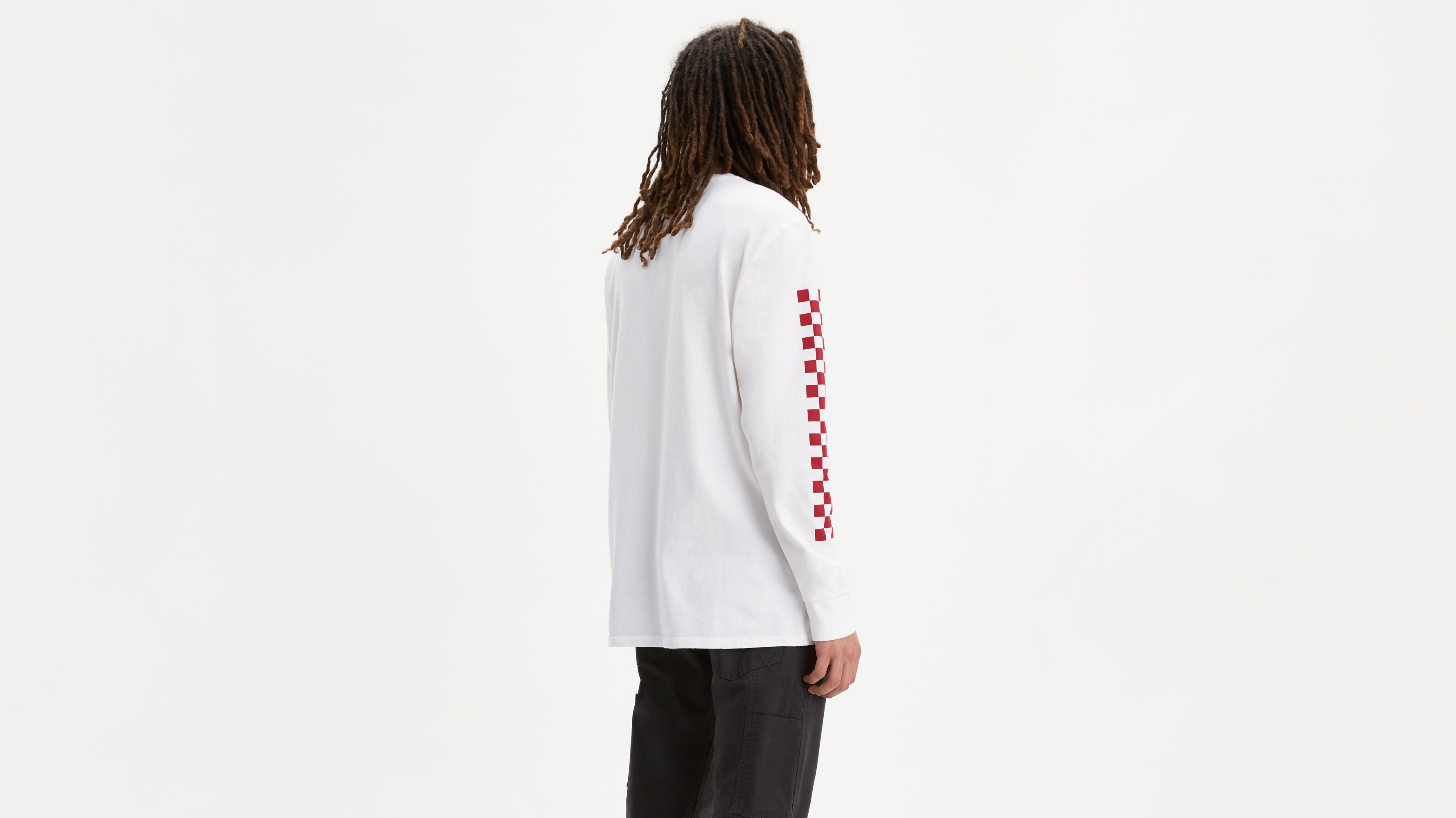 Long Sleeve Lazy Tab Graphic Tee Shirt - White | Levi's® US