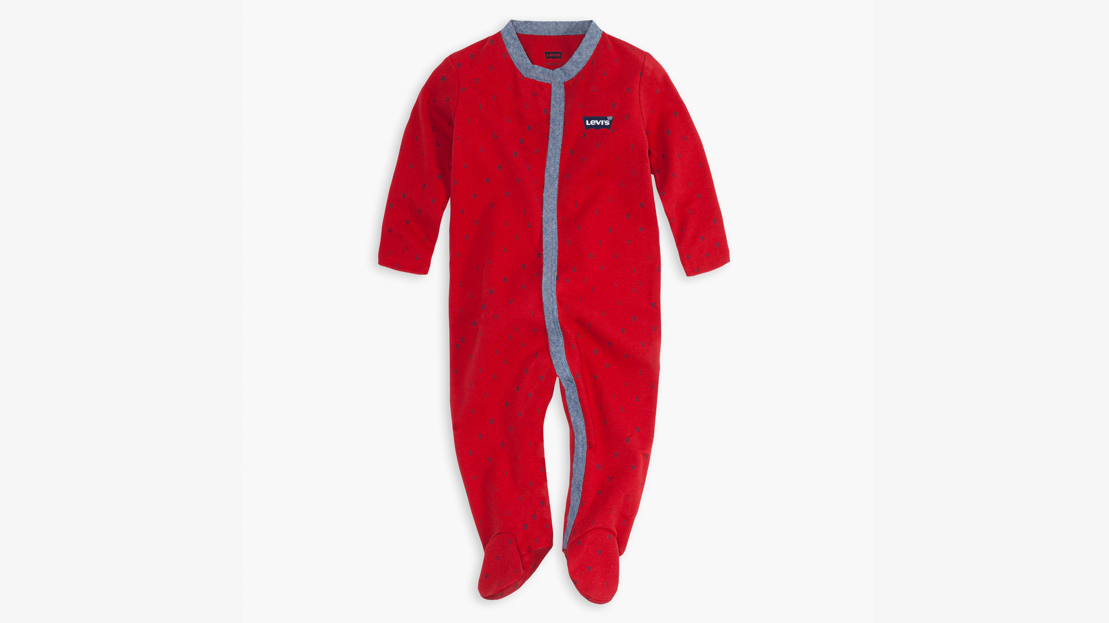 Baby 0-12m Long Sleeve Footie - Orange | Levi's® US