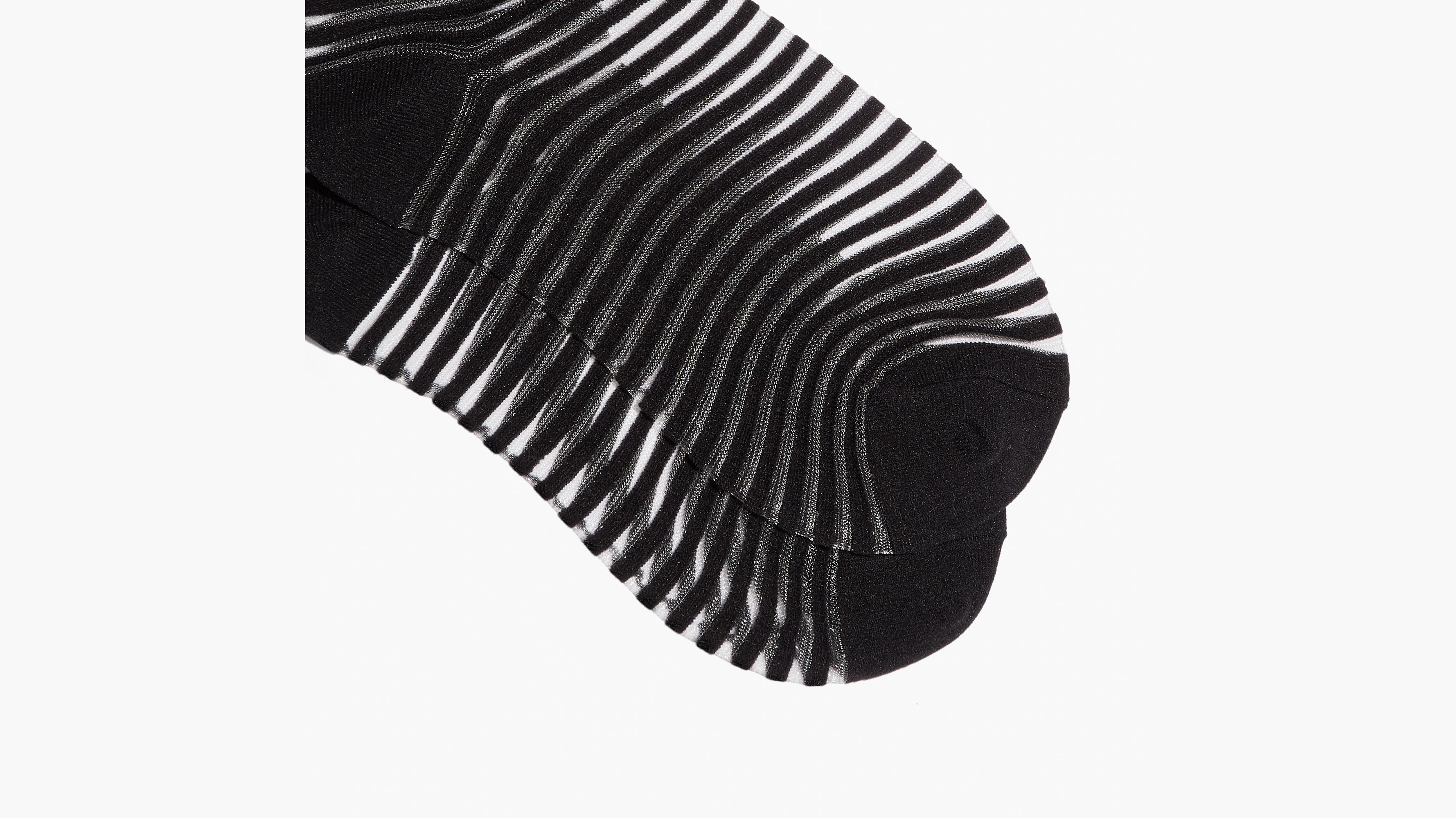Short Sheer Stripe Sport Socks - Black | Levi's® US