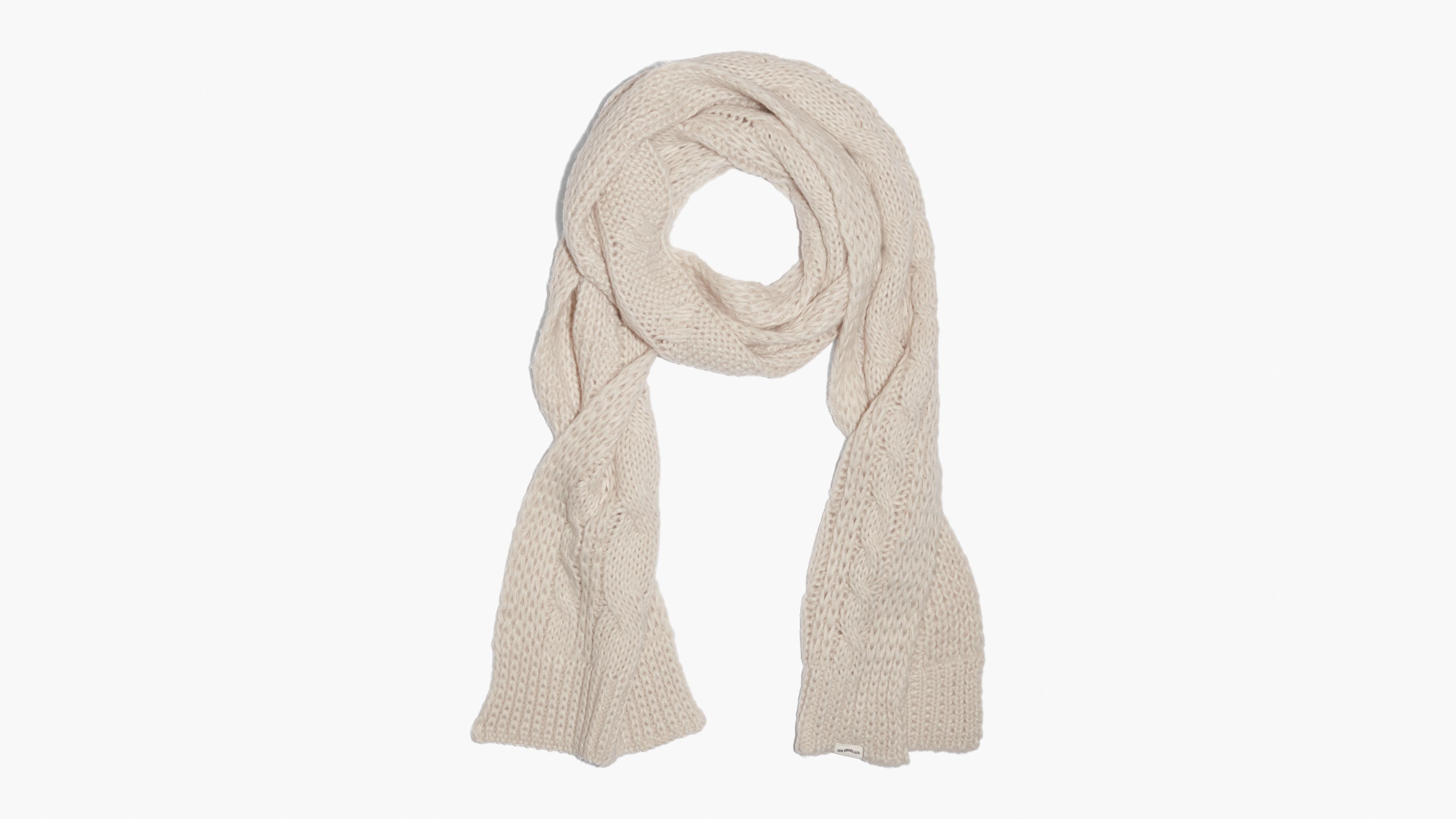 Lofty Cable Scarf - White | Levi's® US