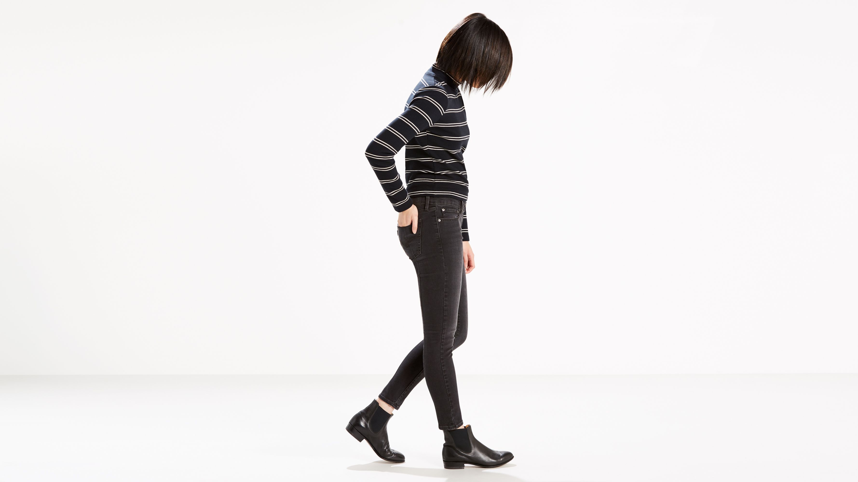 711 Skinny Zip Up Jeans - Black | Levi's® US