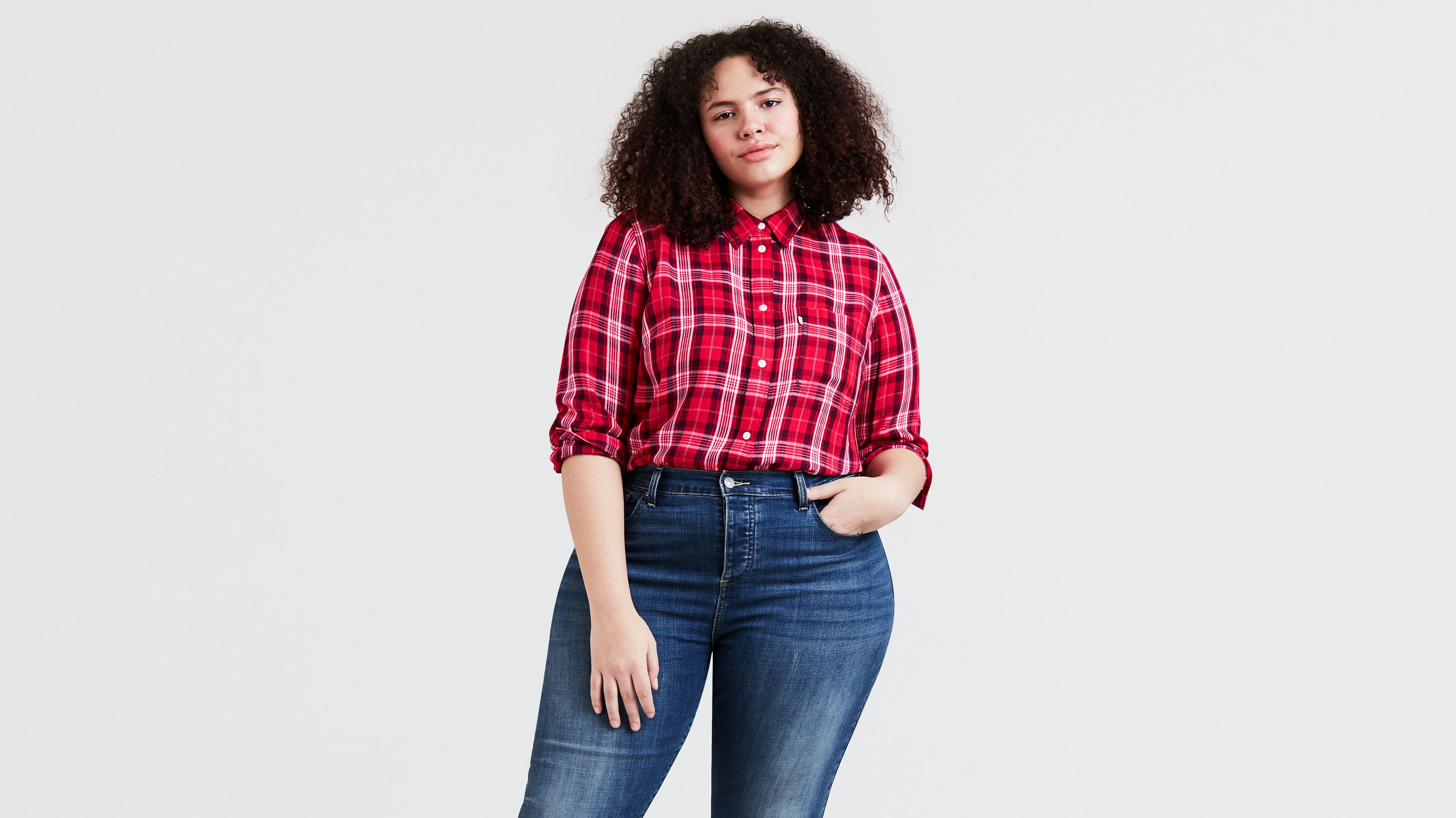 Ryan One Pocket Boyfriend Shirt (plus Size) - Red | Levi's® US