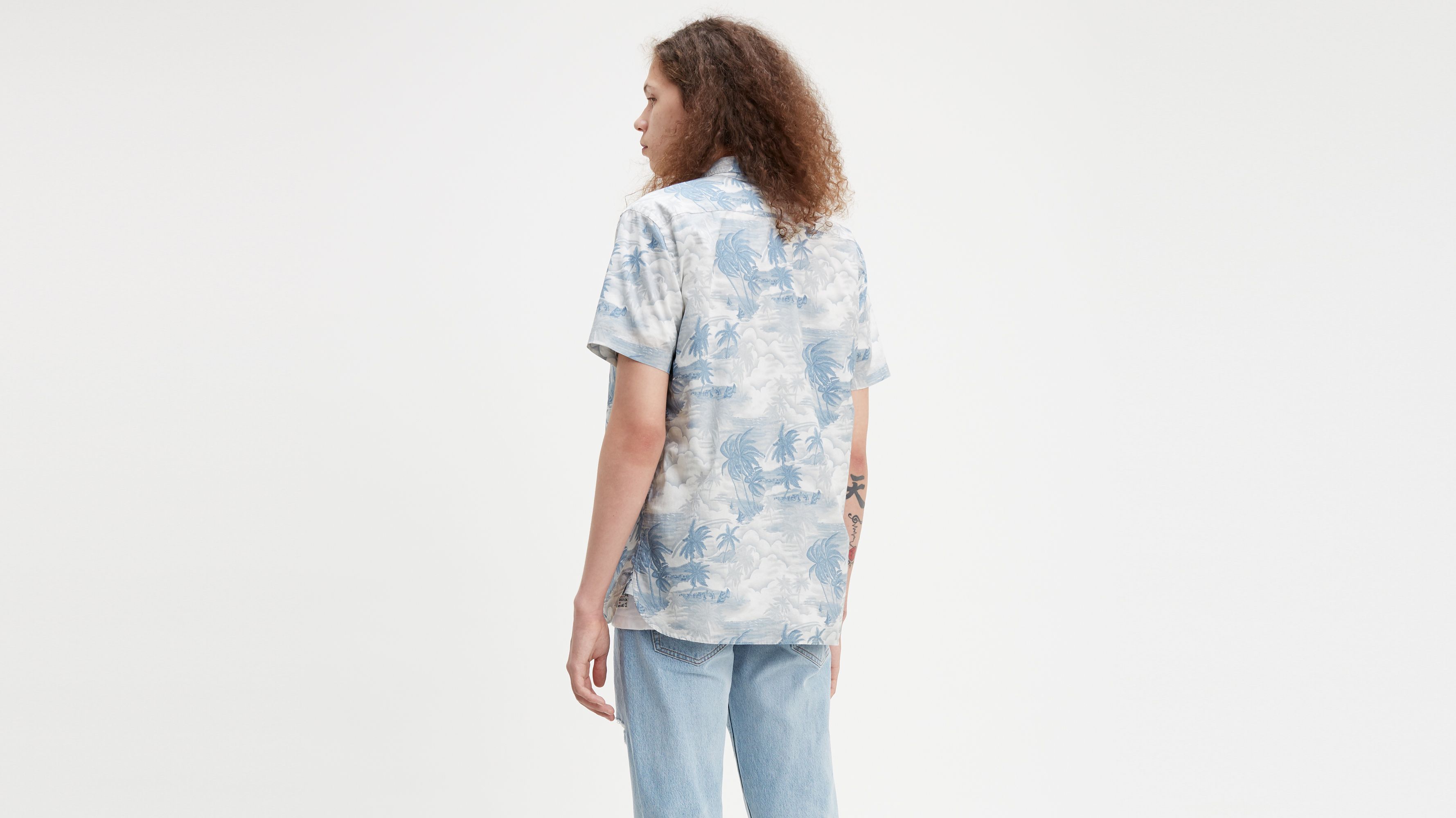 Printed Short Sleeve Sunset One Pocket Shirt - Blue | Levi's® US
