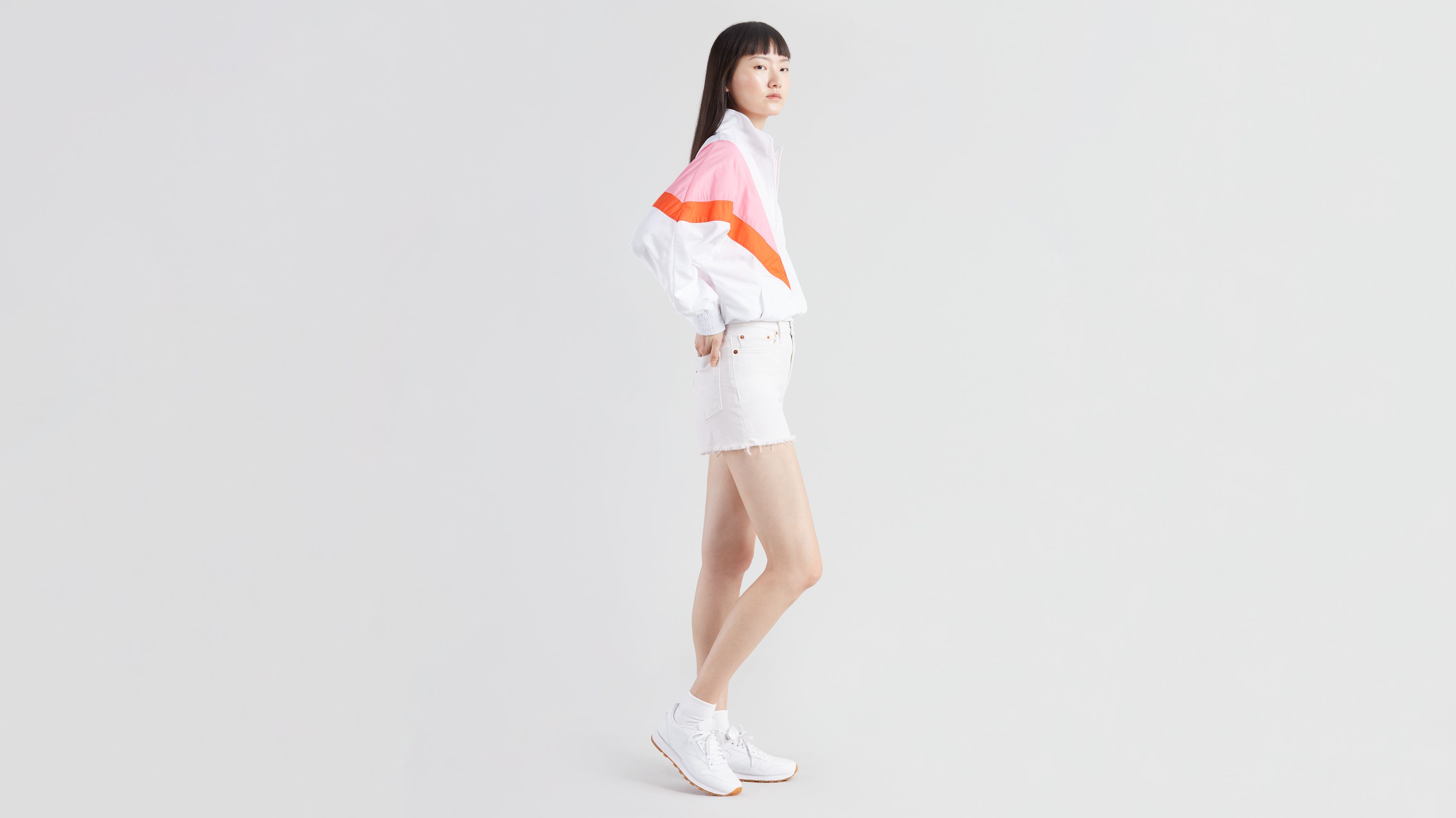 High Rise Womens Shorts - White | Levi's® US