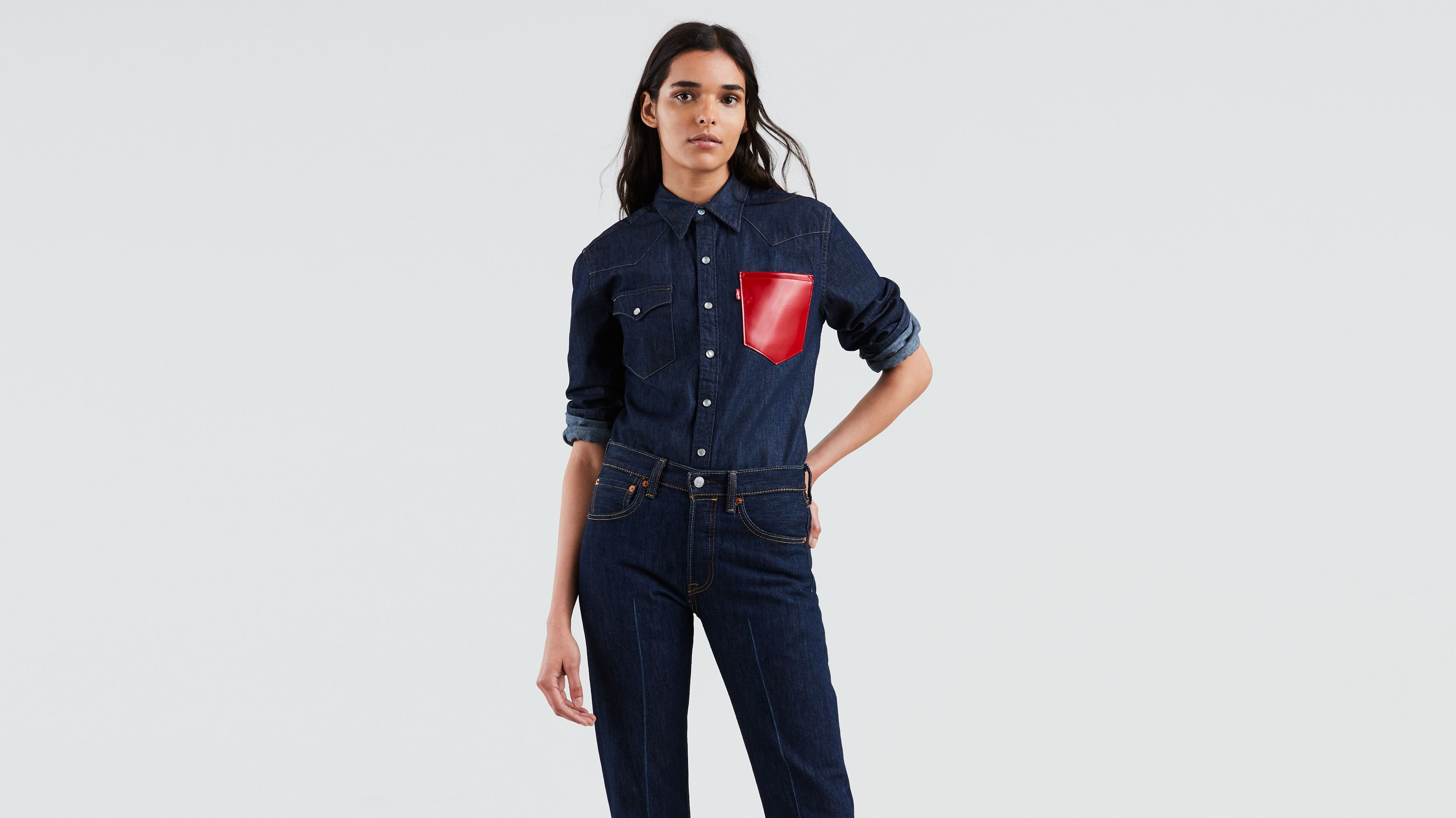 Levi’s® X Karla Original Red Pocket Shirt (unisex) - Dark Wash | Levi's® US