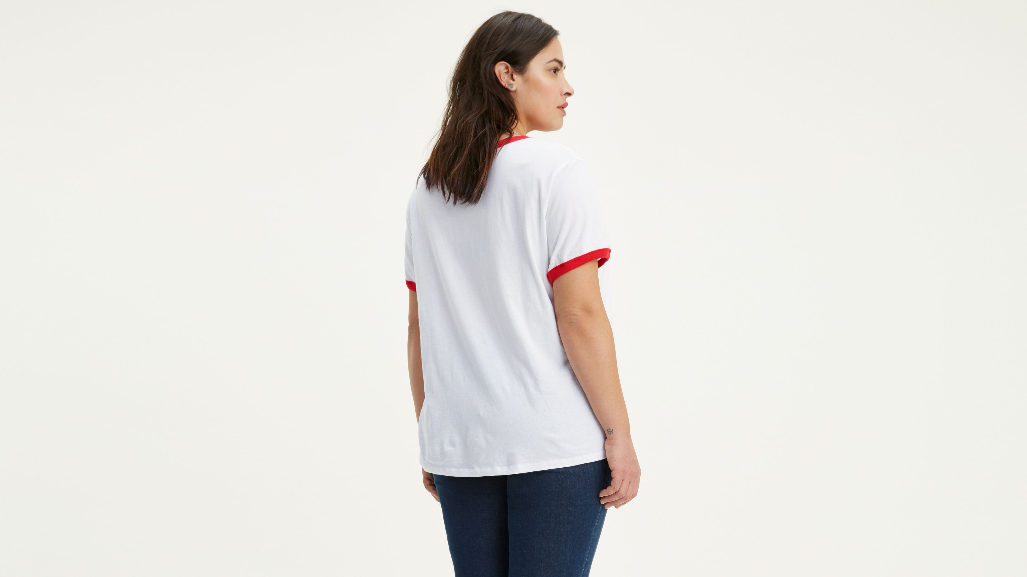 Graphic Ringer Tee Shirt (plus Size) - White | Levi's® US