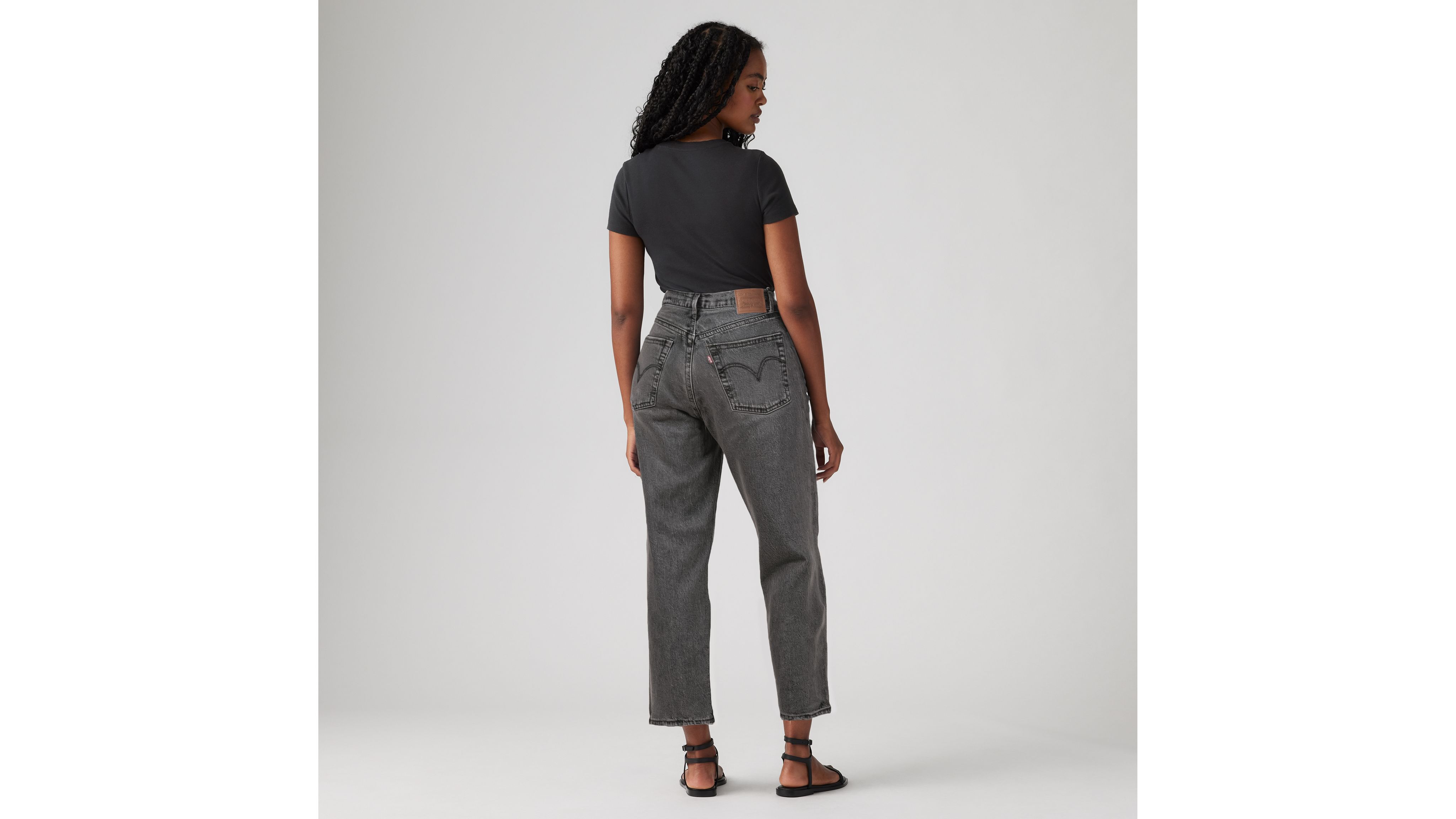 Ribcage Straight Ankle Jeans - Black | Levi's® SE