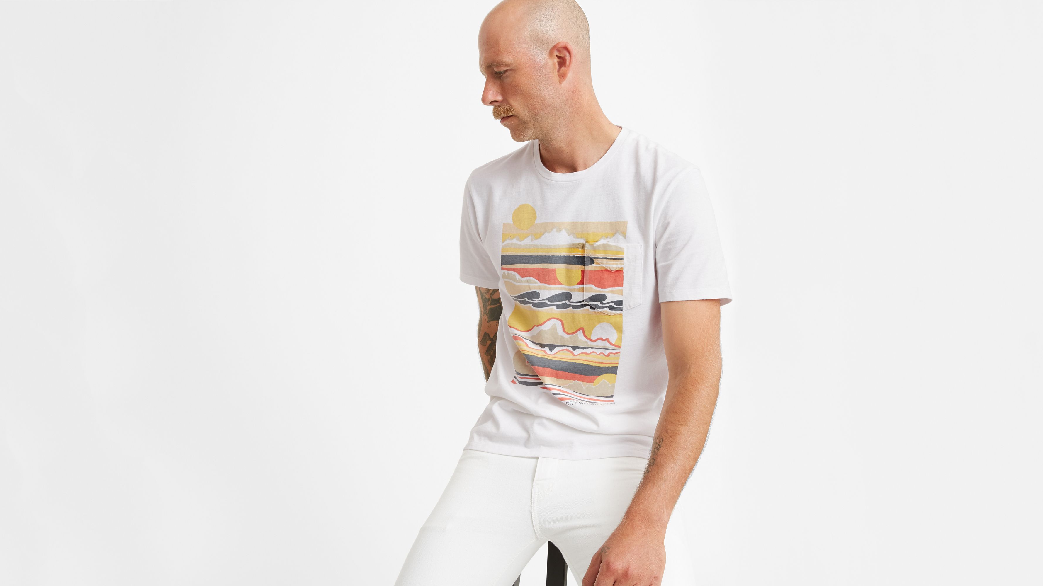 Levi's® X Wellthread™ X Outerknown Logo Tee Shirt - White | Levi's® US