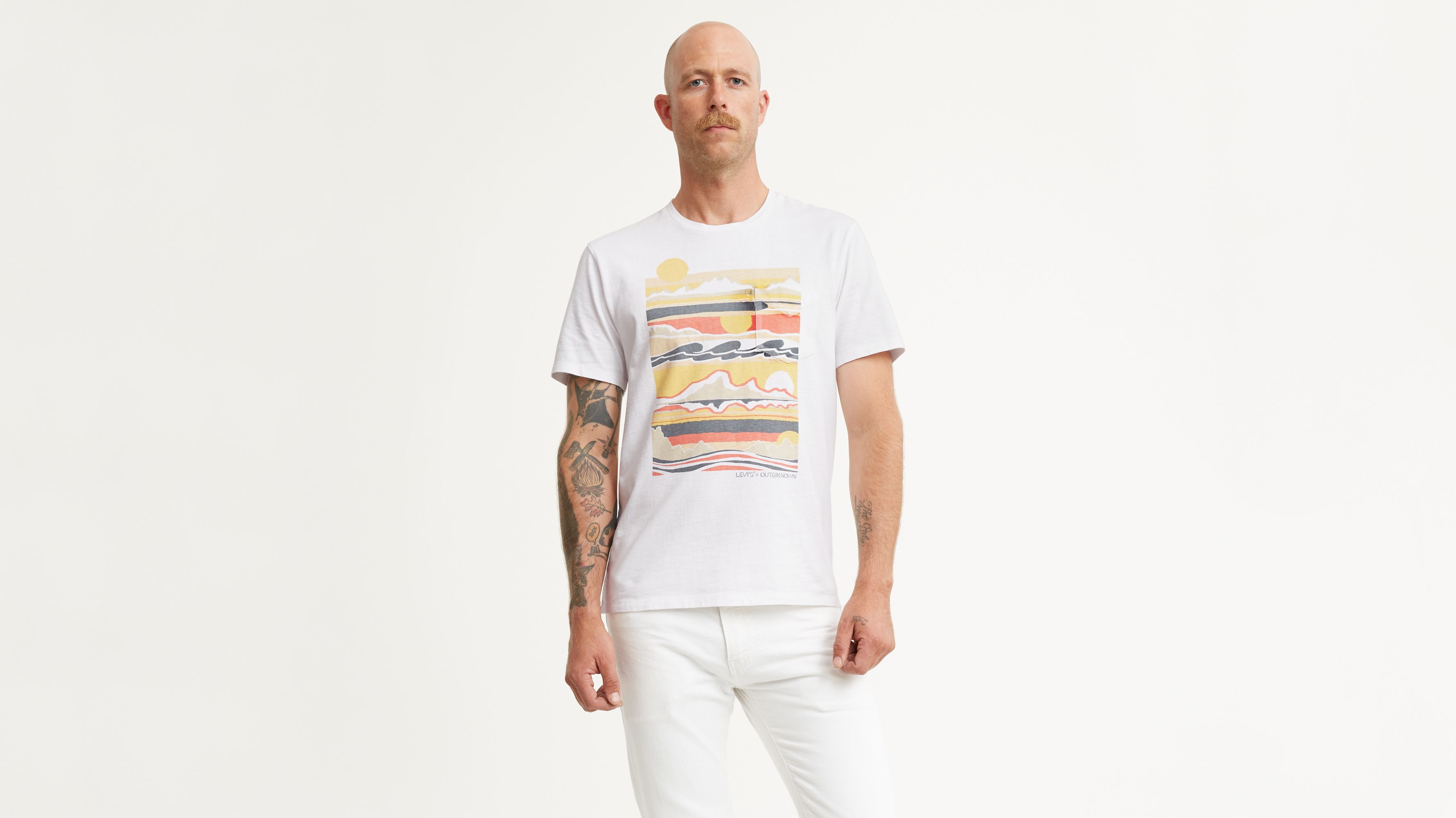 Levi's® X Wellthread™ X Outerknown Logo Tee Shirt - White | Levi's® US