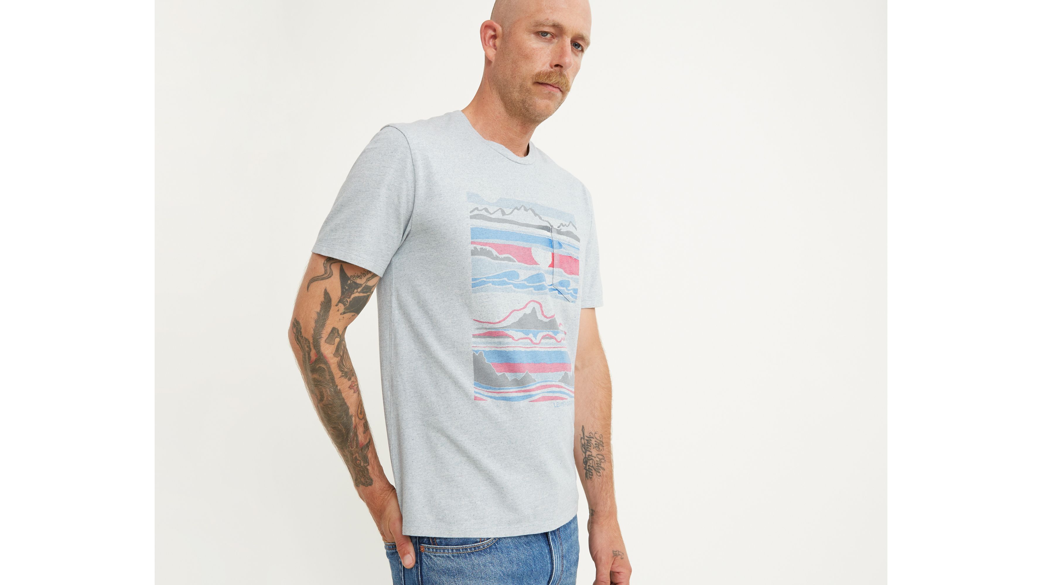 Levi's® X Wellthread™ X Outerknown Logo Tee Shirt - Blue | Levi's® US