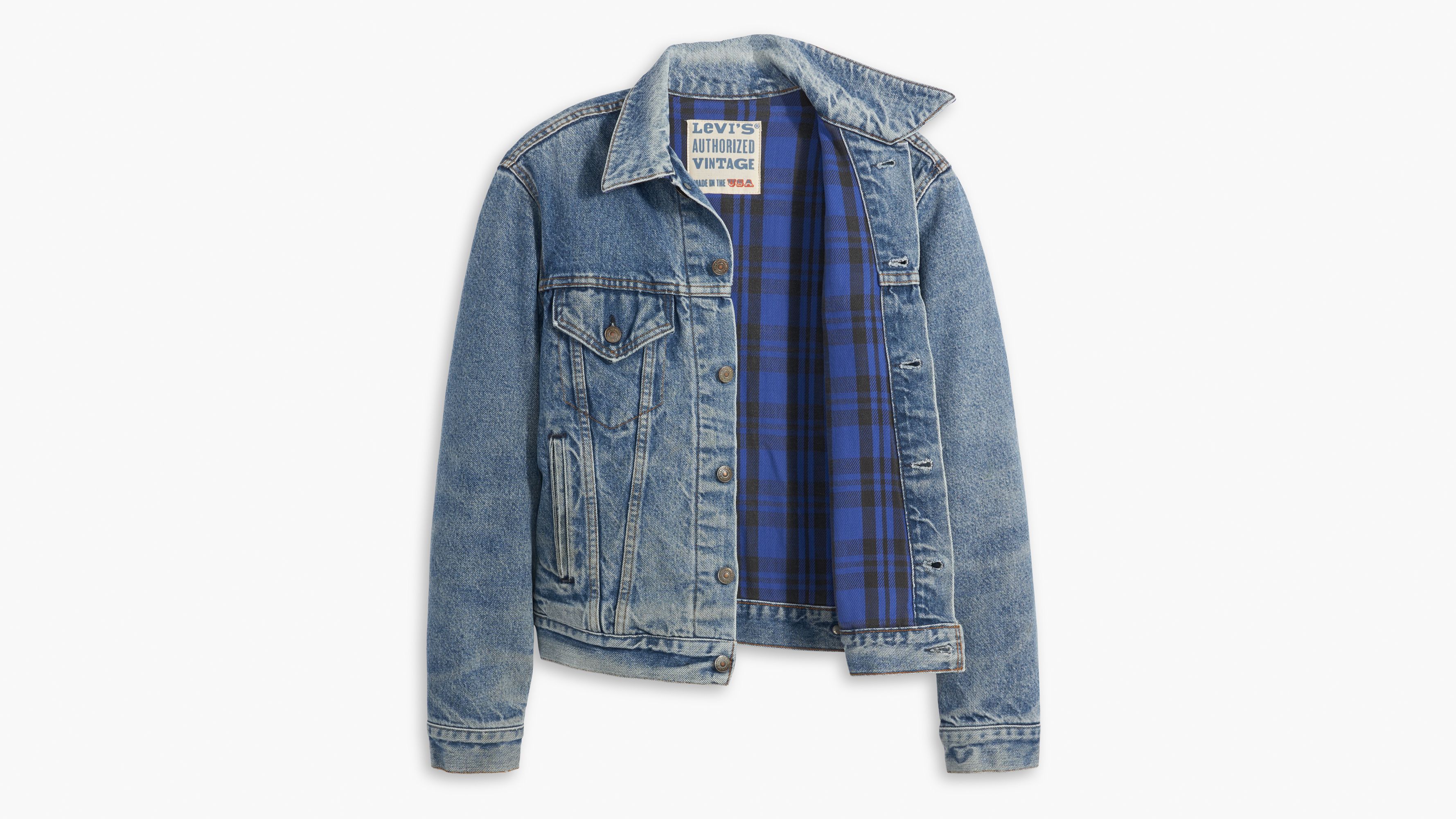 Authorized Vintage Trucker Jacket With Flannel - Medium Wash | Levi's® US