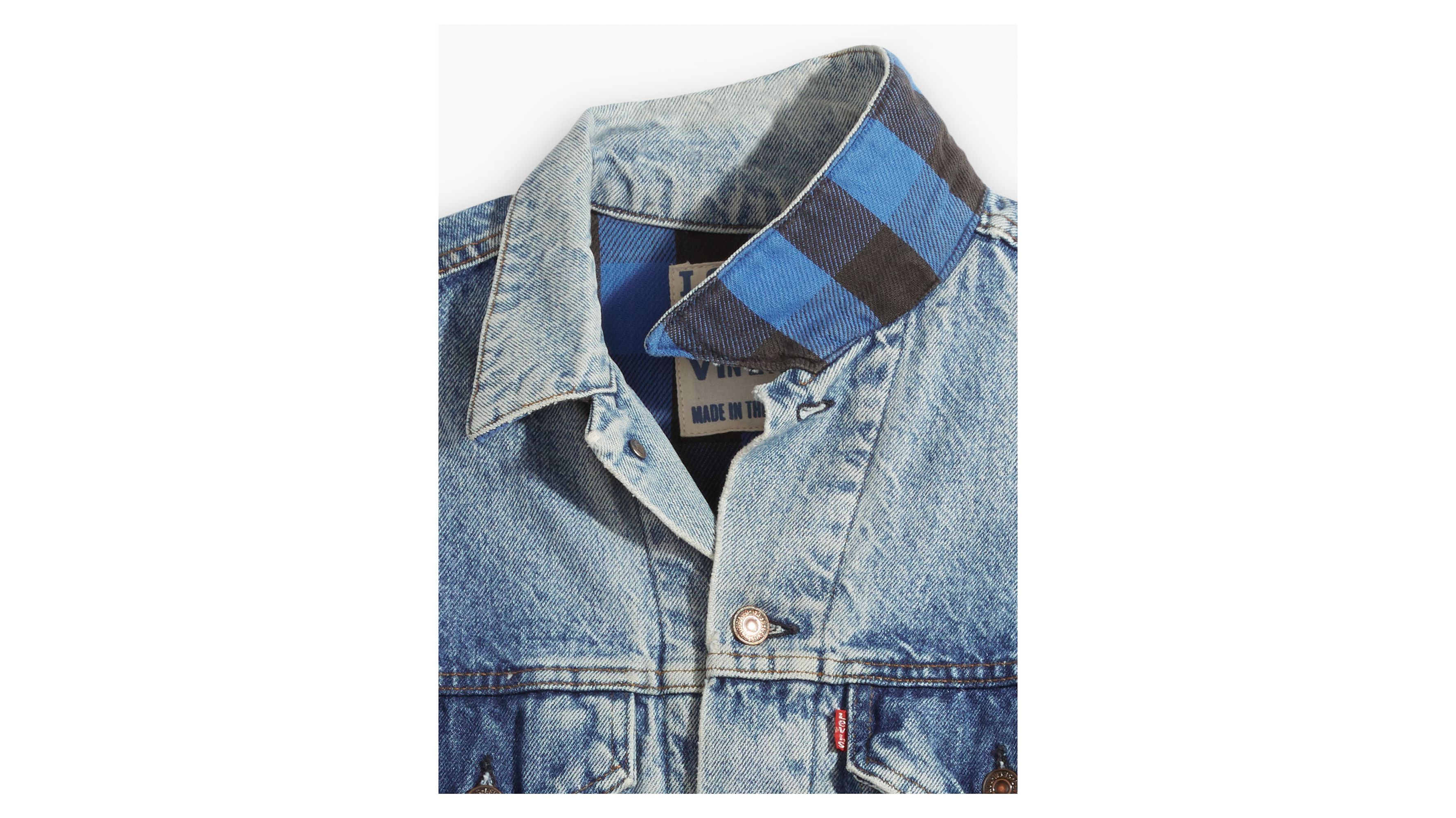 Authorized Vintage Trucker Jacket With Flannel - Medium Wash | Levi's® US