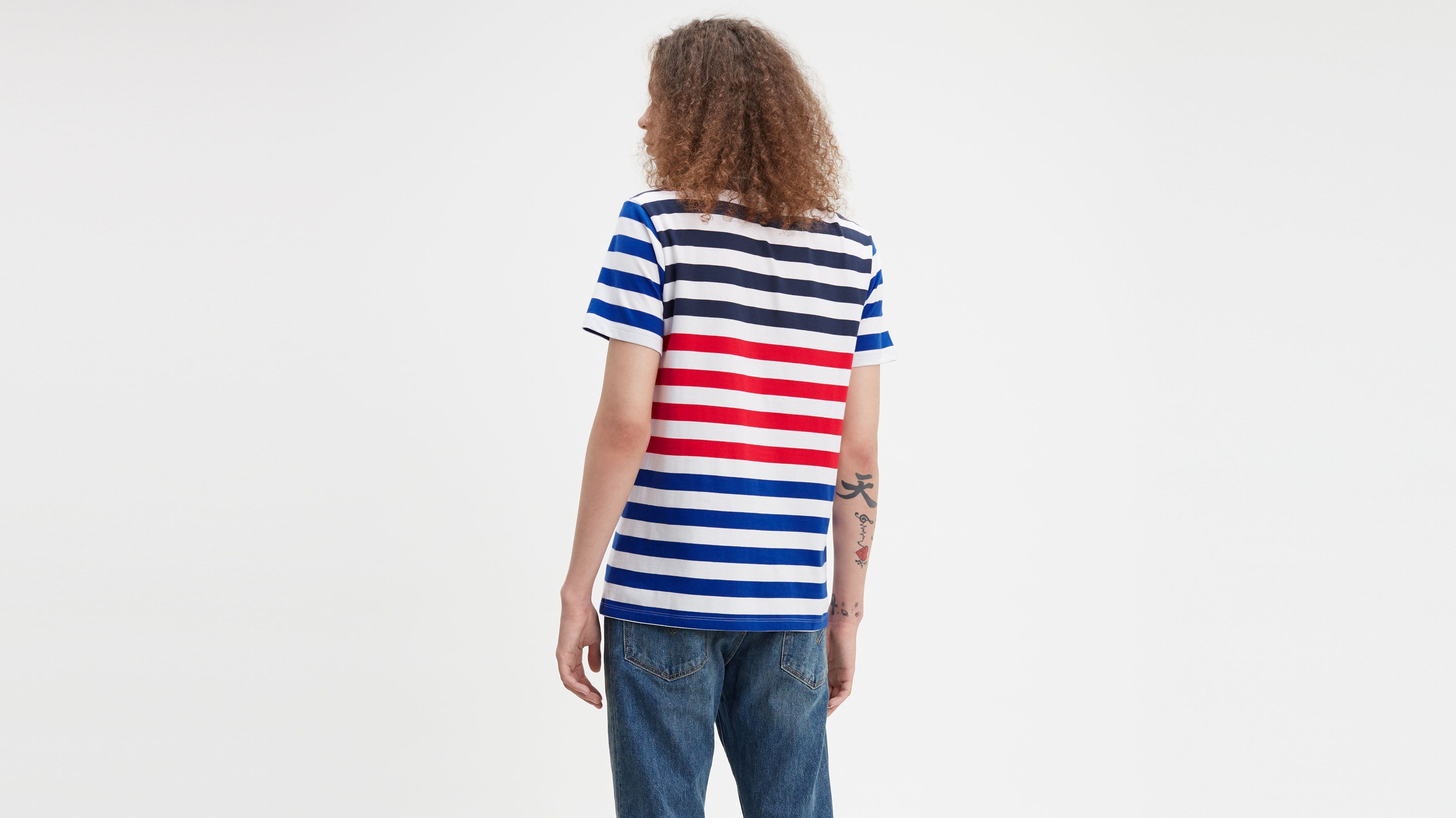 Colorblock Striped Sunset Pocket Tee Shirt - Multi-color | Levi's® US