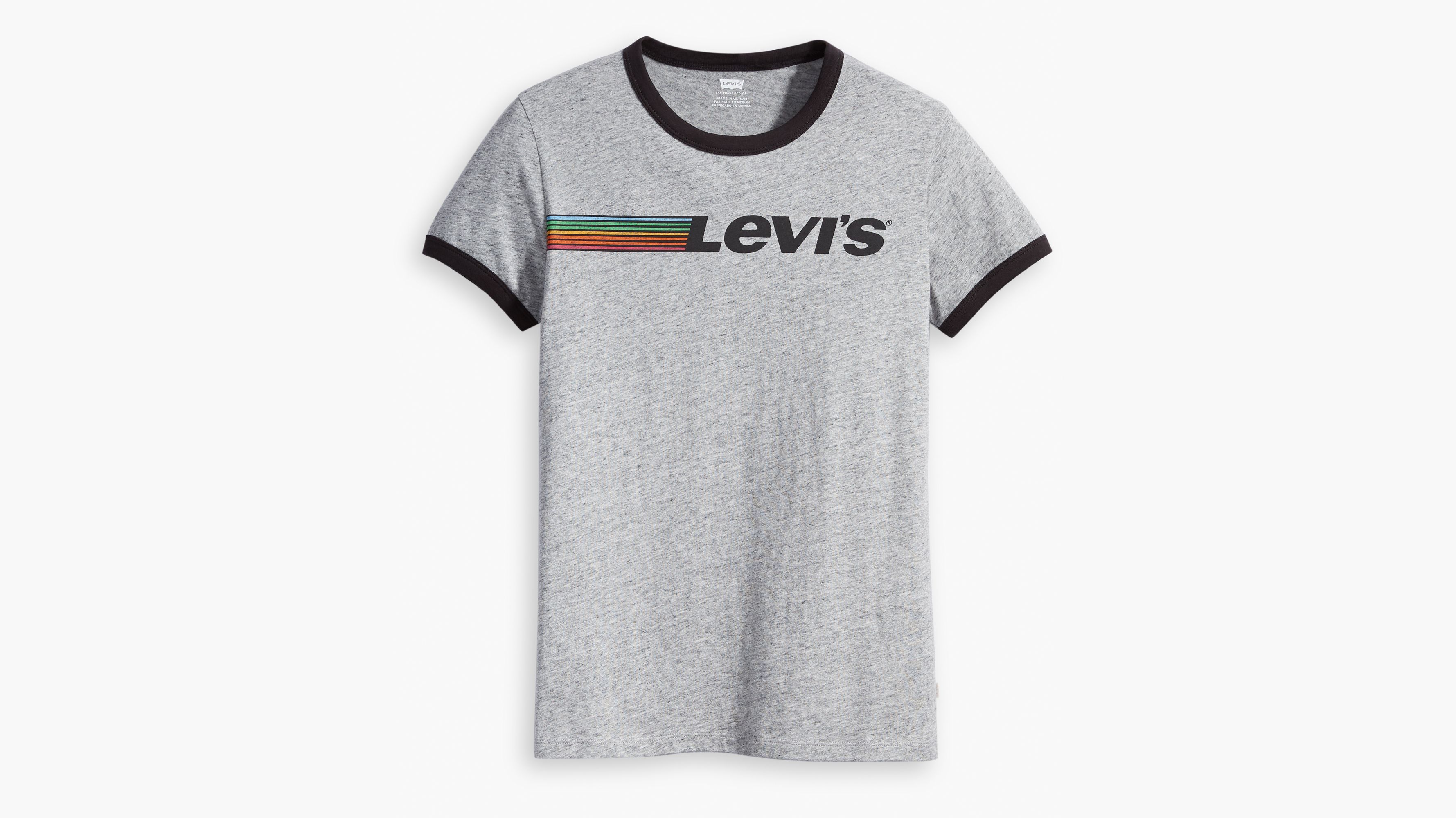 Chest Stripe Ringer Tee Shirt - Grey | Levi's® US