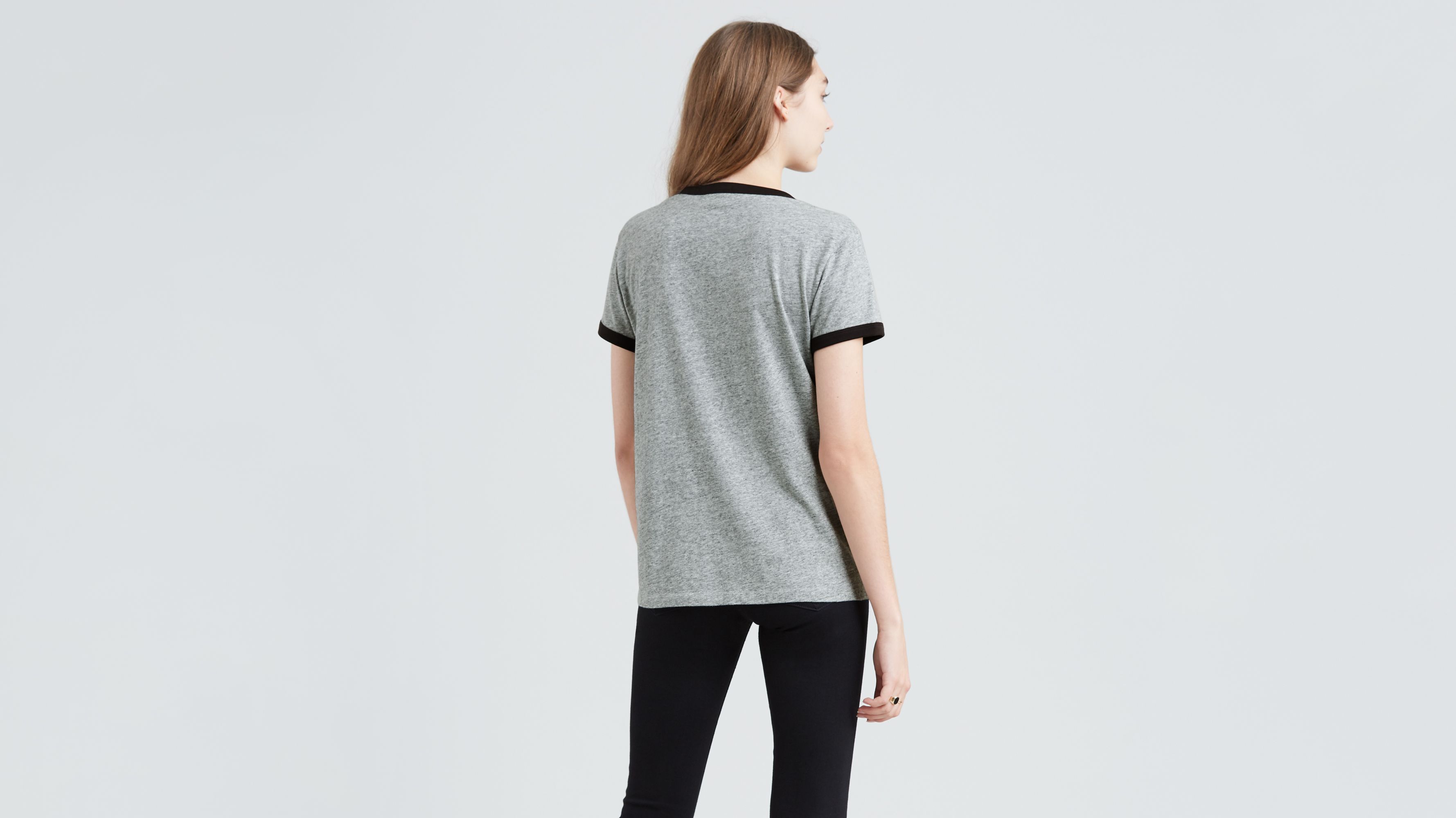 Chest Stripe Ringer Tee Shirt - Grey | Levi's® US