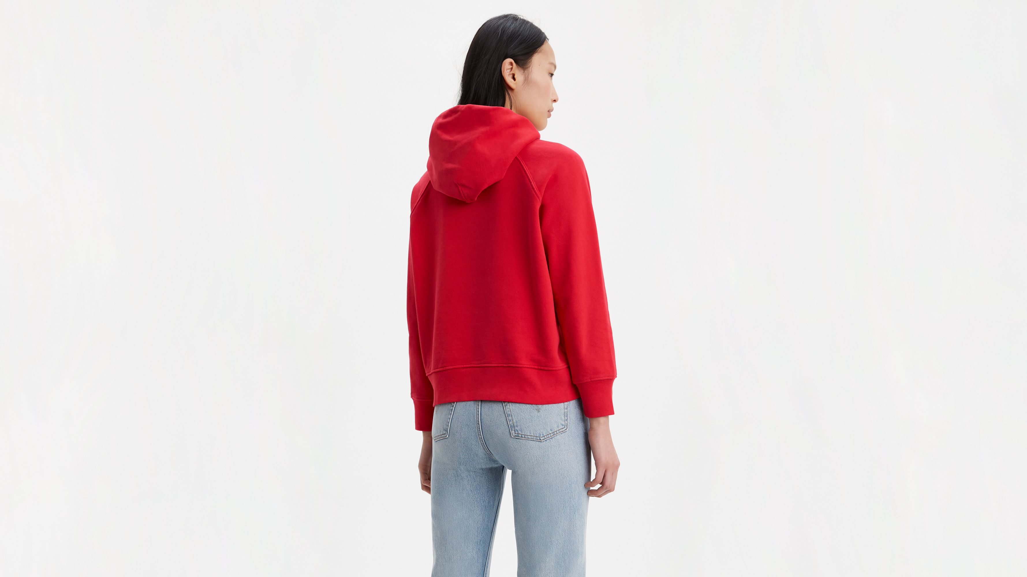 Levi's® Outline Logo Sport Hoodie - Red | Levi's® US