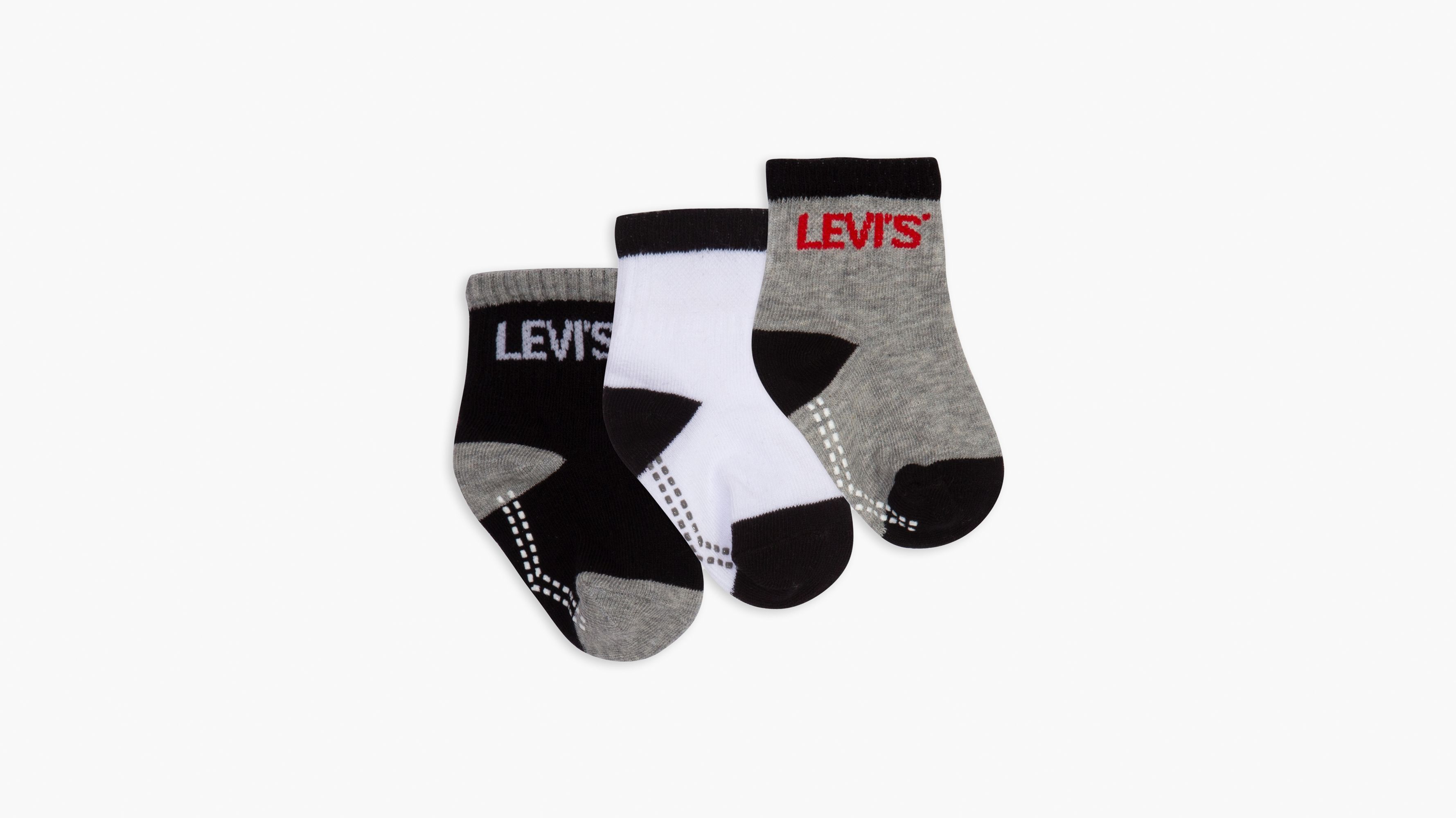Baby 12-24m Mid Cut Socks 3pk - Black | Levi's® US