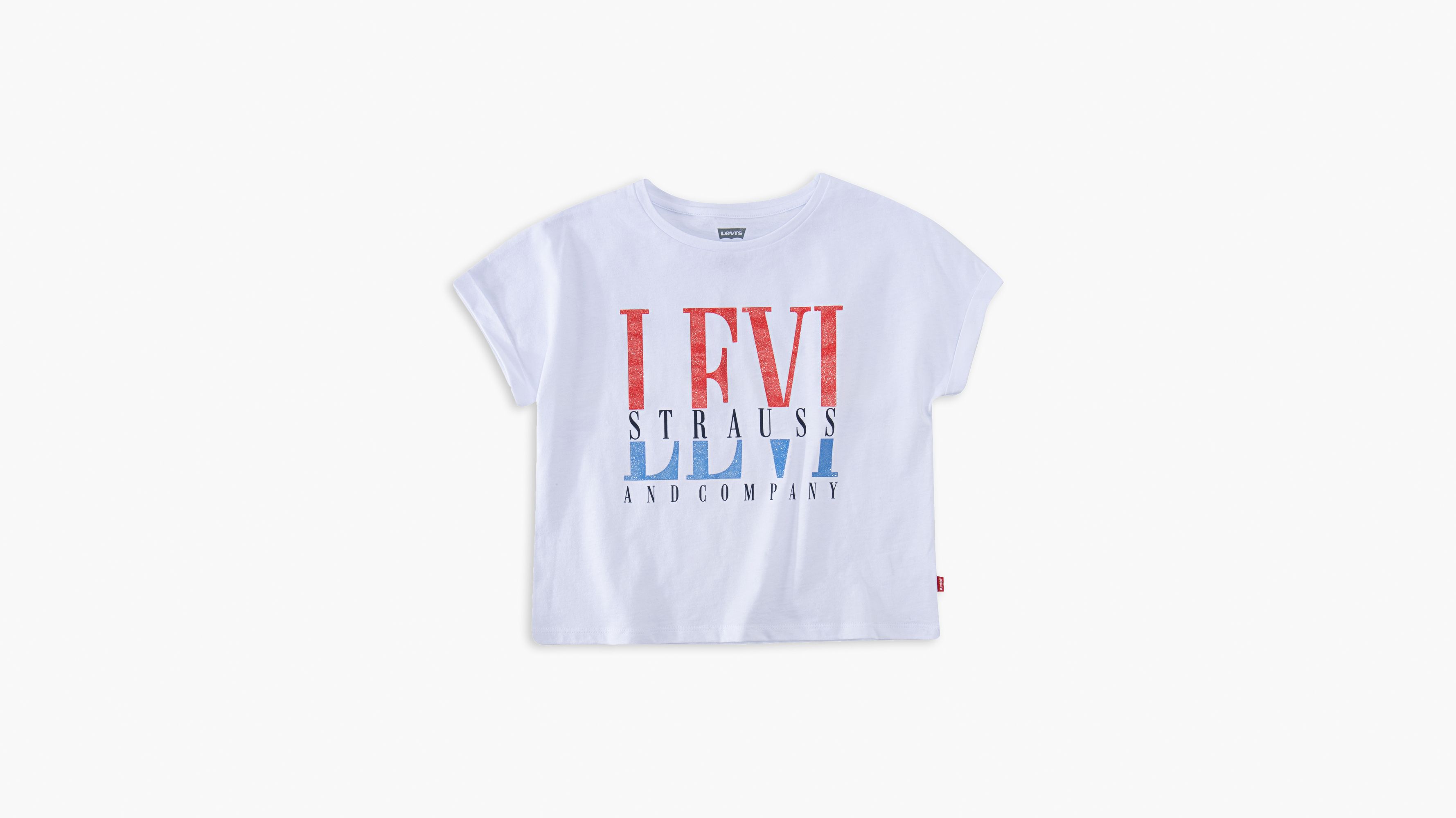 Big Girls S-xl Rolled Sleeve High Rise Top - White | Levi's® US