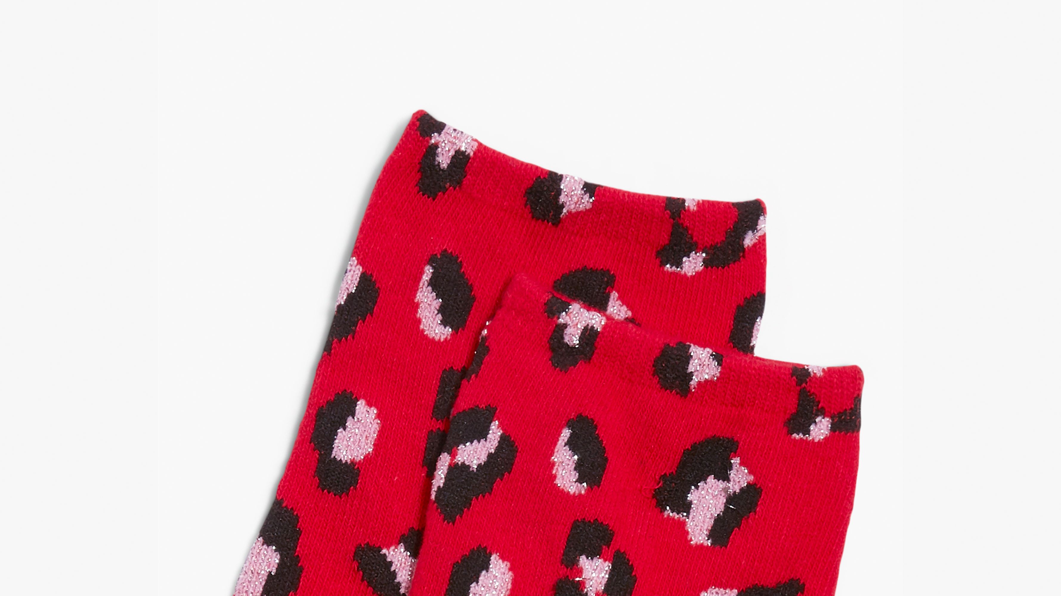 Leopard Print Short Socks - Red | Levi's® US