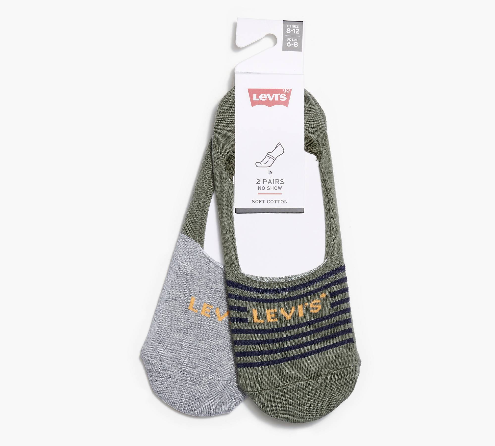 Levis® No Show Striped Socks 2 Pack Multi Color Levis® Us