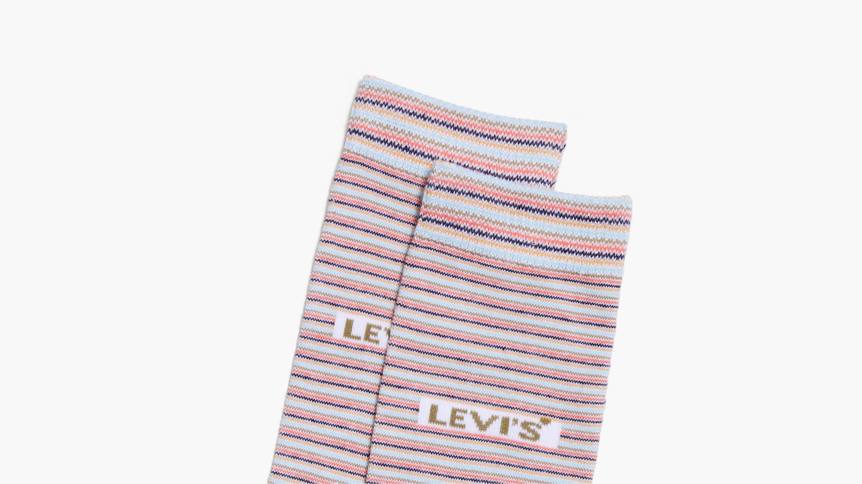 Levi's® Crew Cut Striped Socks (2 Pack) - Multi-color | Levi's® CA