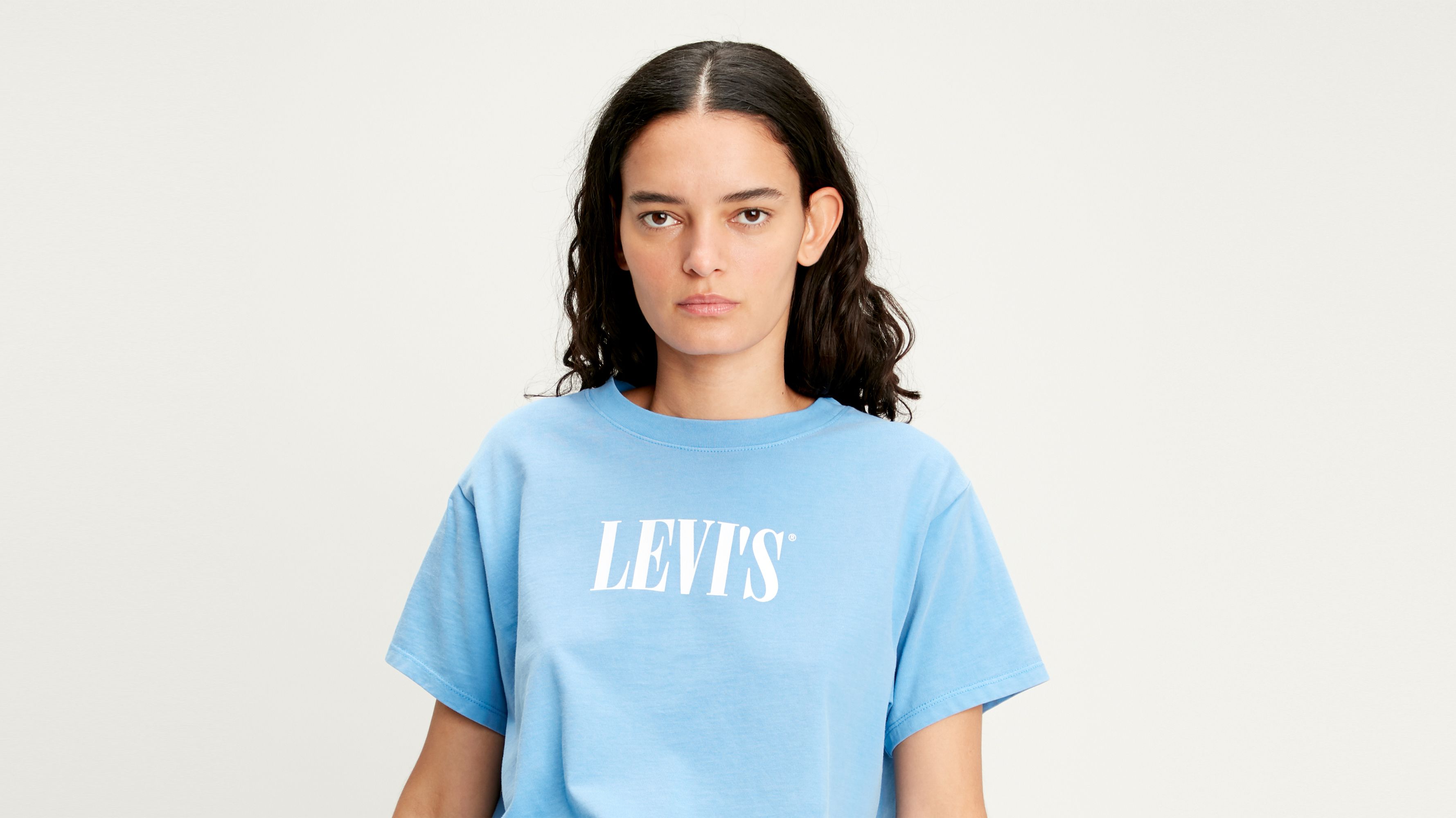 90's Serif Logo Varsity Tee Shirt - Blue | Levi's® US