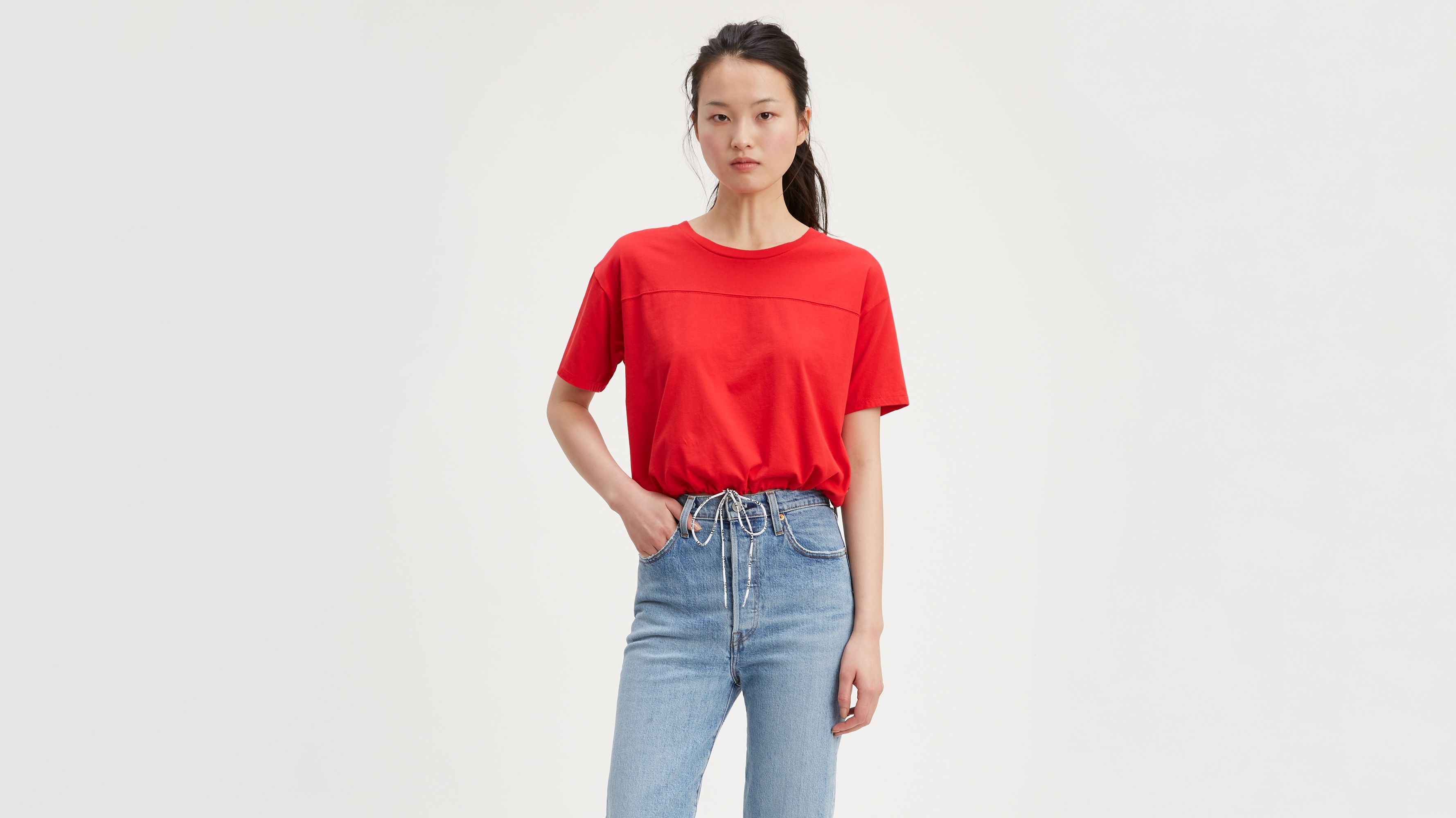 Drawstring Tee Shirt - Red | Levi's® US