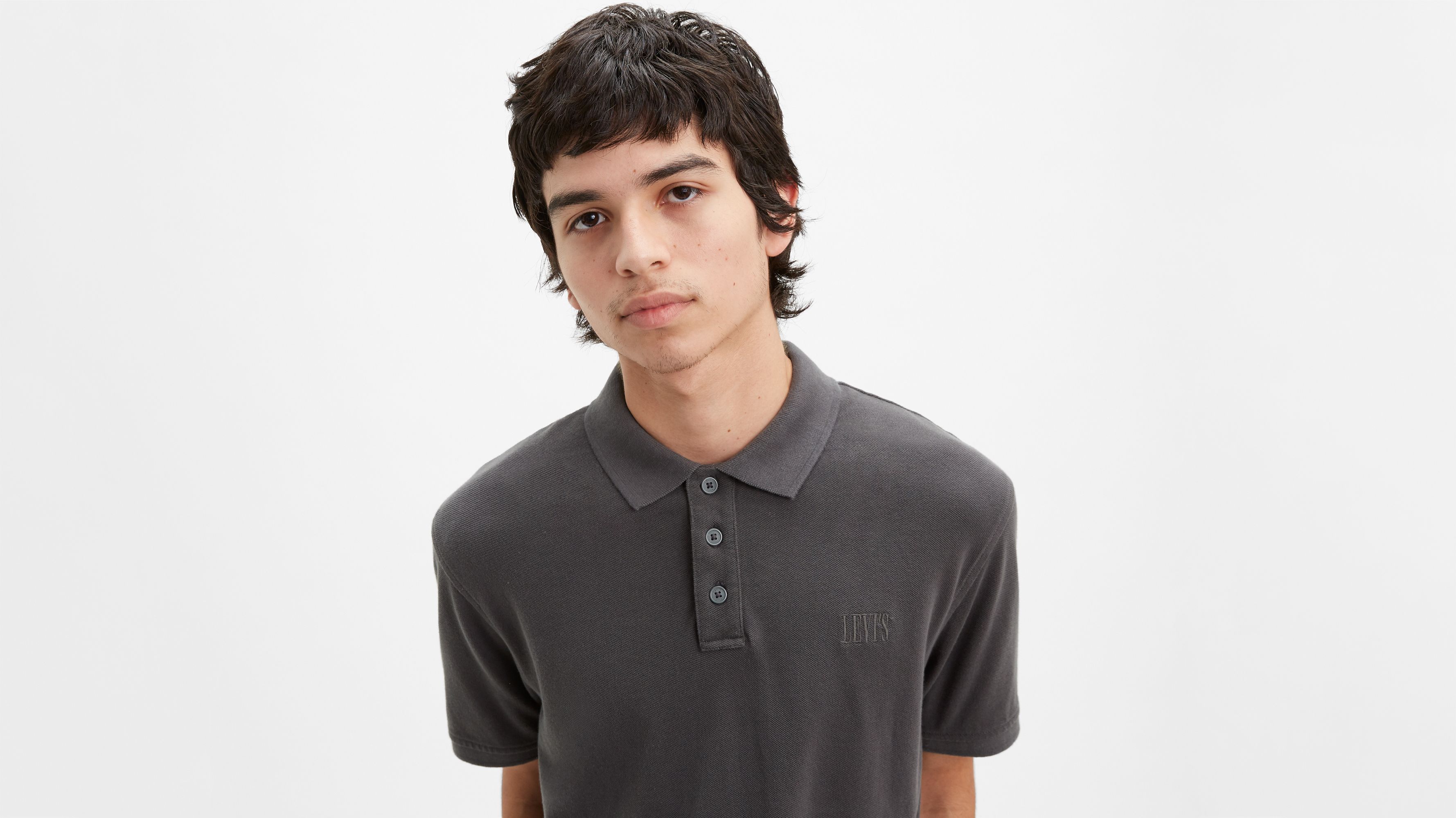 Levi's® Chest Logo Polo Shirt - Grey | Levi's® US